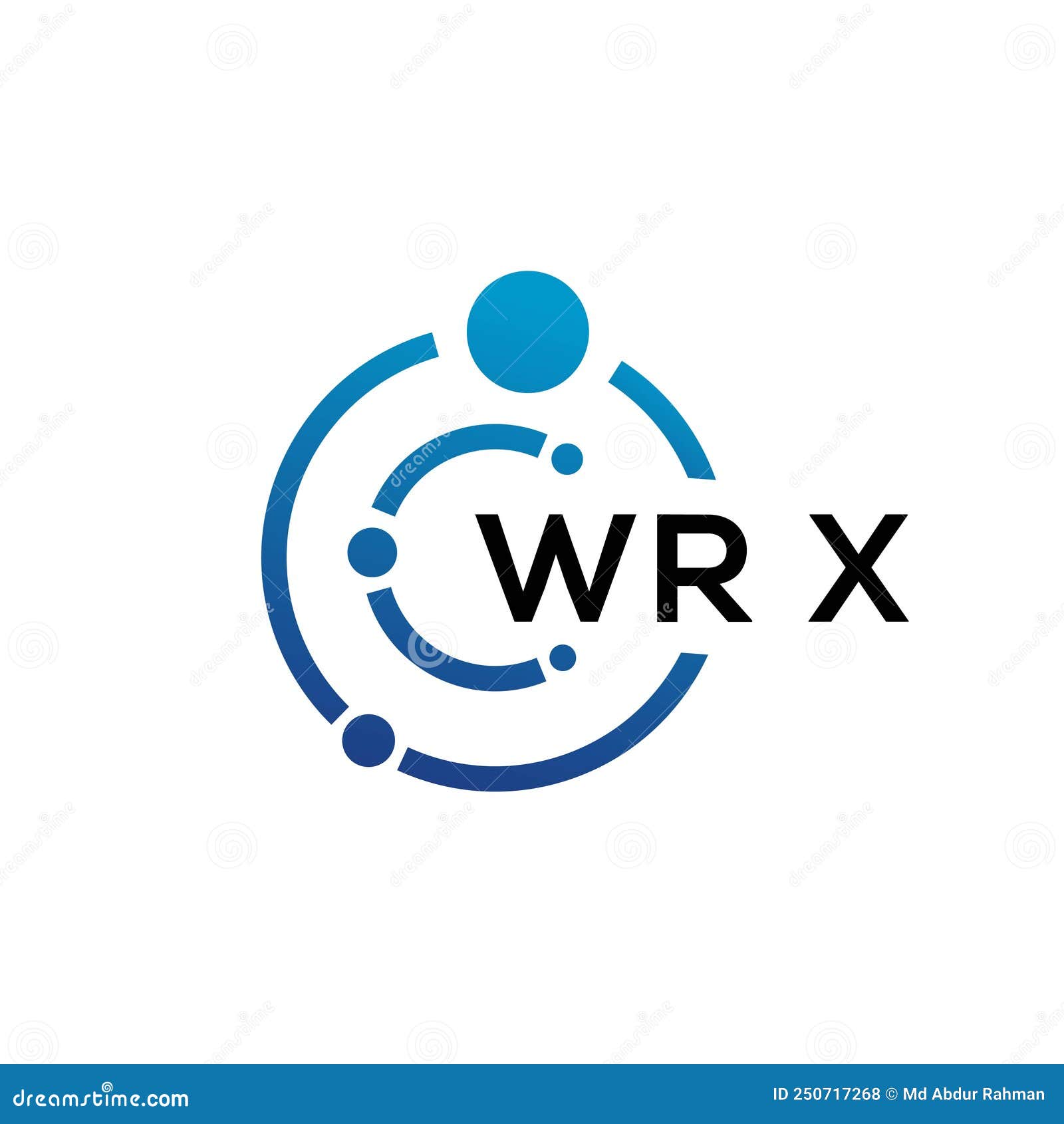 WRX Letter Technology Logo Design on White Background. WRX Creative ...