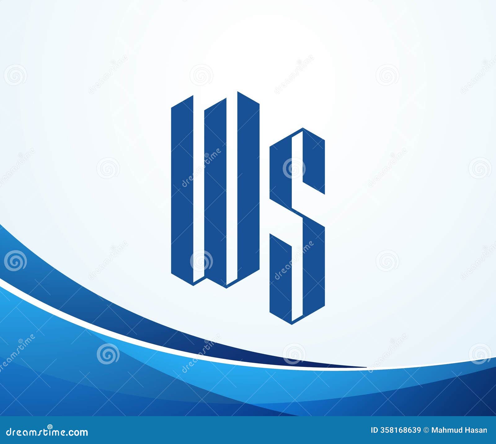 WS Alphabet Letter Logo Design Template Elements Stock Vector ...