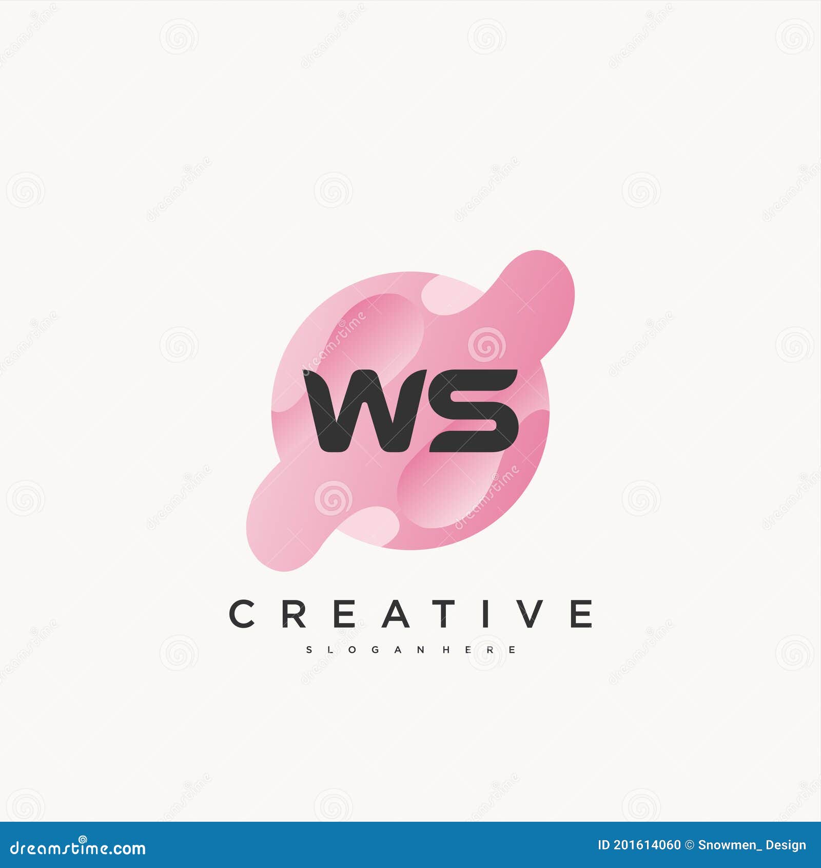 WS Initial Letter Colorful Logo Icon Design Template Elements Vector ...