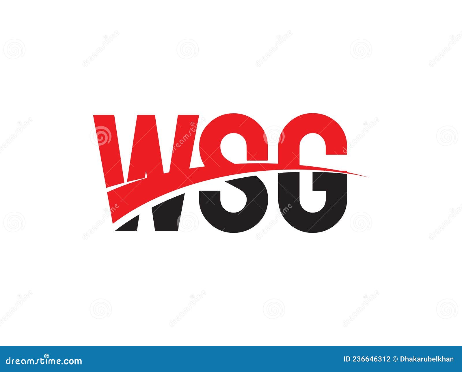 WSG Letter Initial Logo Design Vector Illustration Stock Vector ...