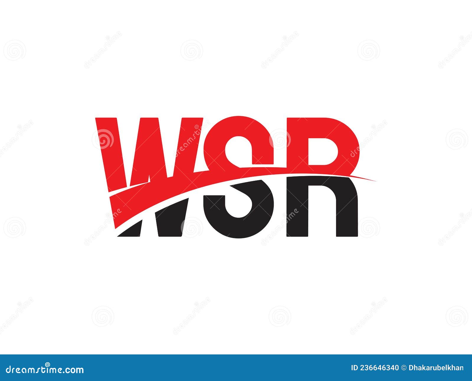 WSR Letter Initial Logo Design Vector Illustration Stock Vector ...