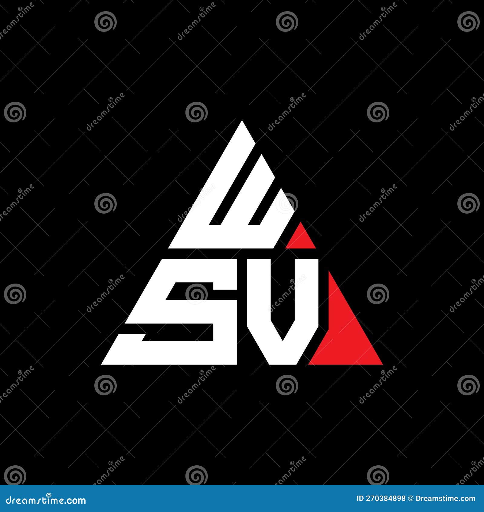 WSV Triangle Letter Logo Design with Triangle Shape. WSV Triangle Logo ...