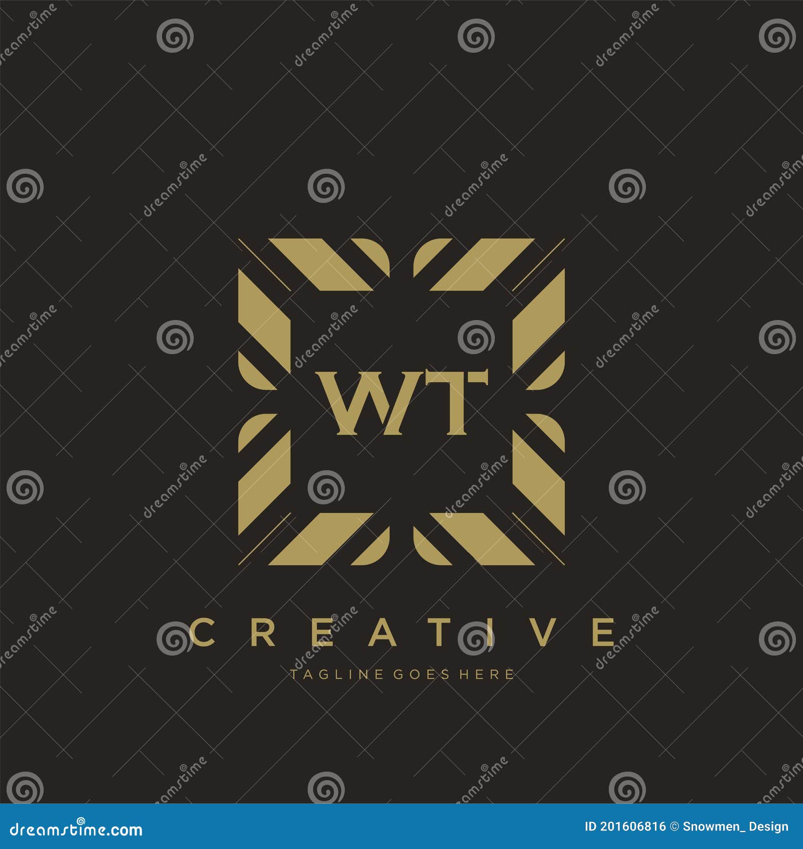 WT Initial Letter Luxury Ornament Monogram Logo Template Vector Stock ...