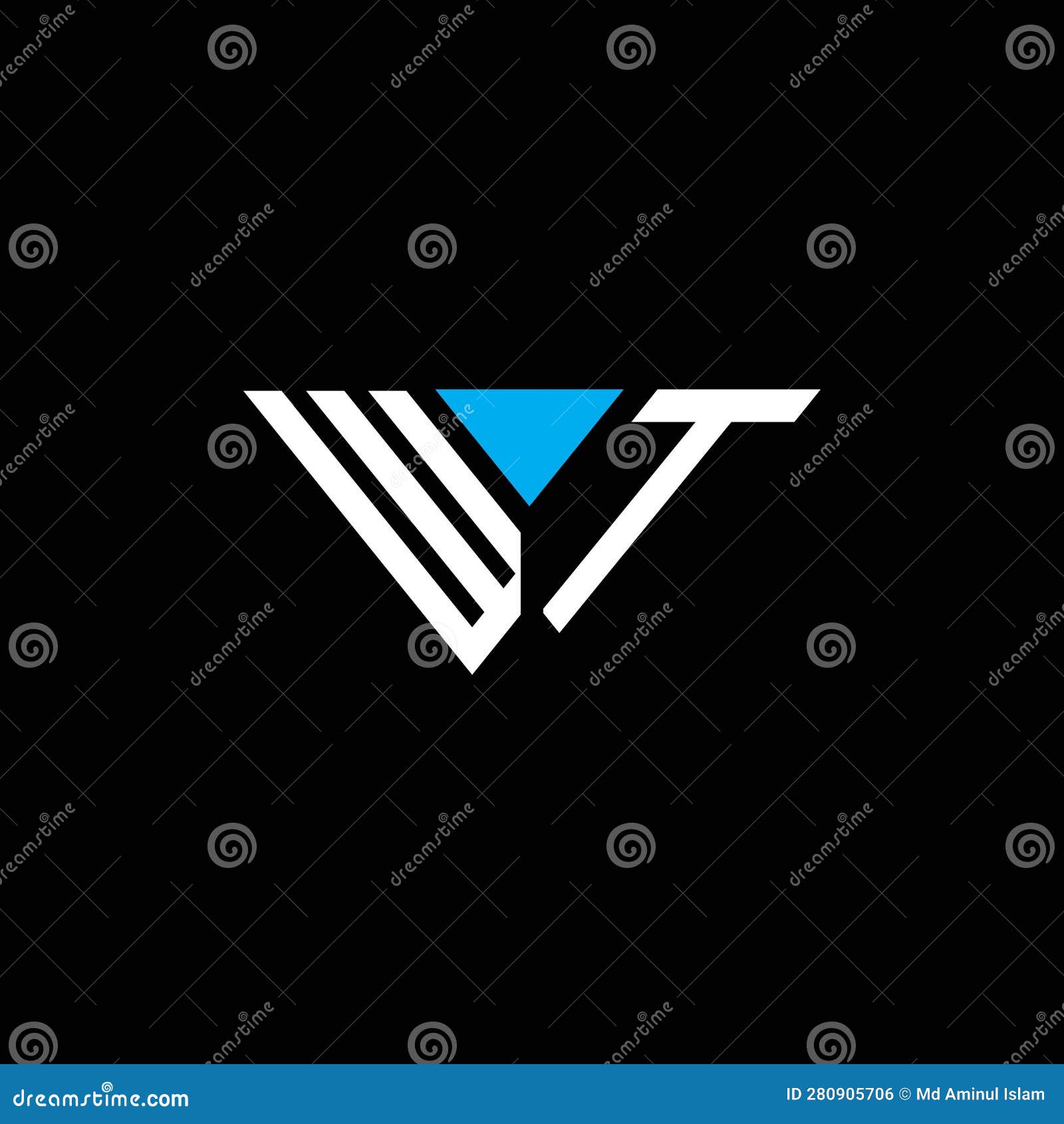 WT Letter Logo Creative Design with Vector Graphic, WT Simple and ...