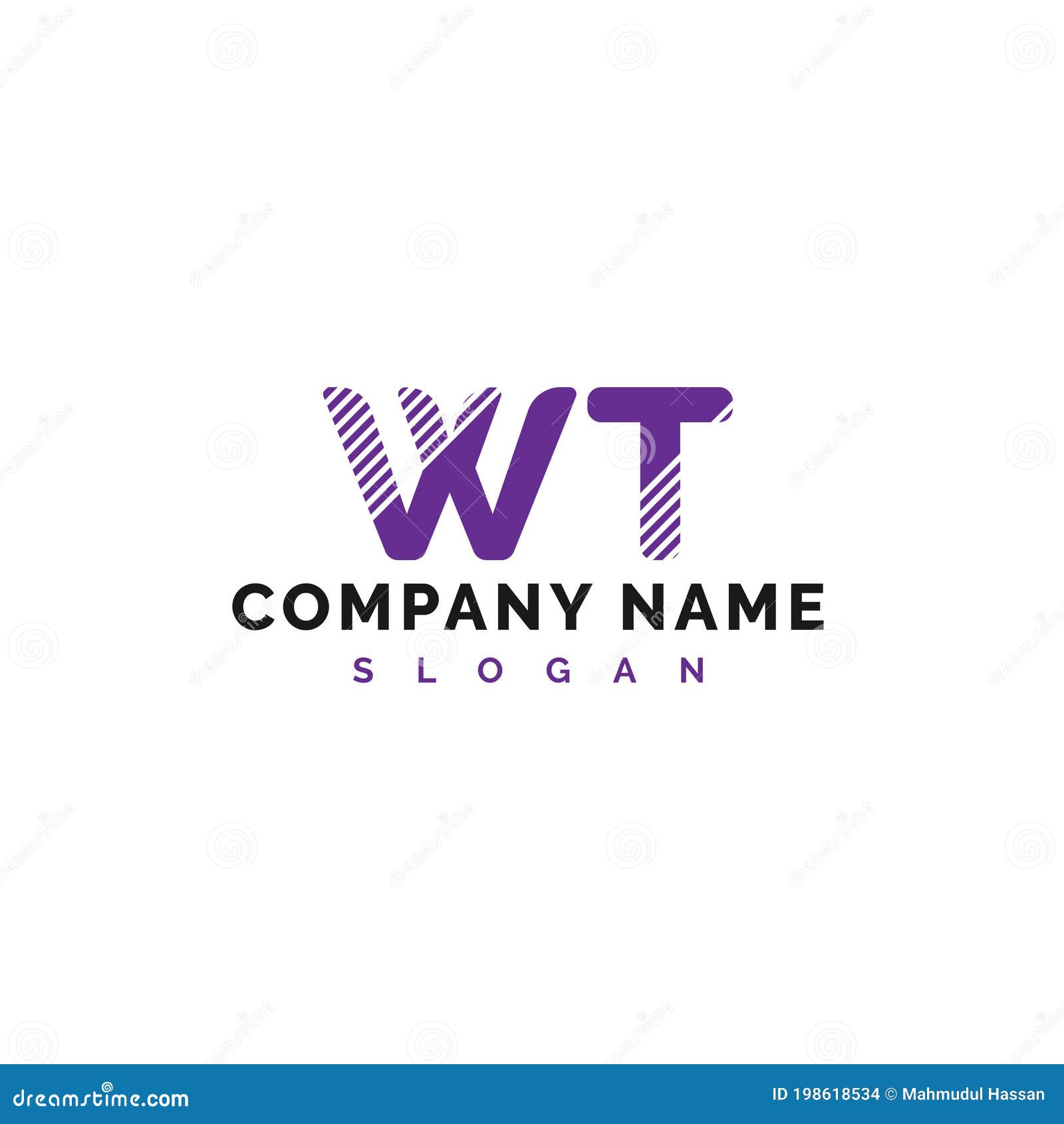 WT Letter Logo Design. WT Letter Logo Vector Illustration - Vector ...
