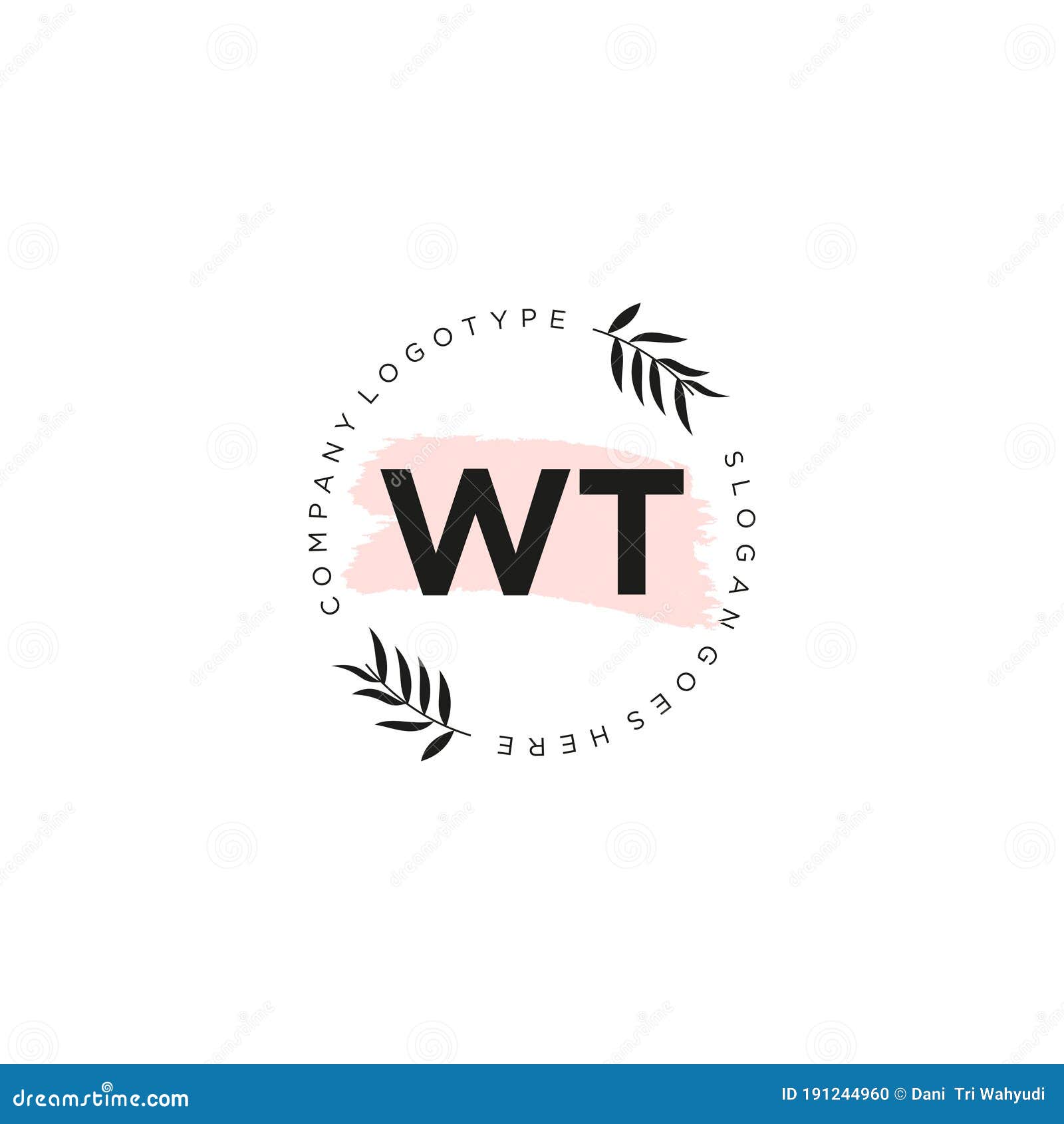 WT Letter Logo Icon Design Template Elements Stock Vector ...