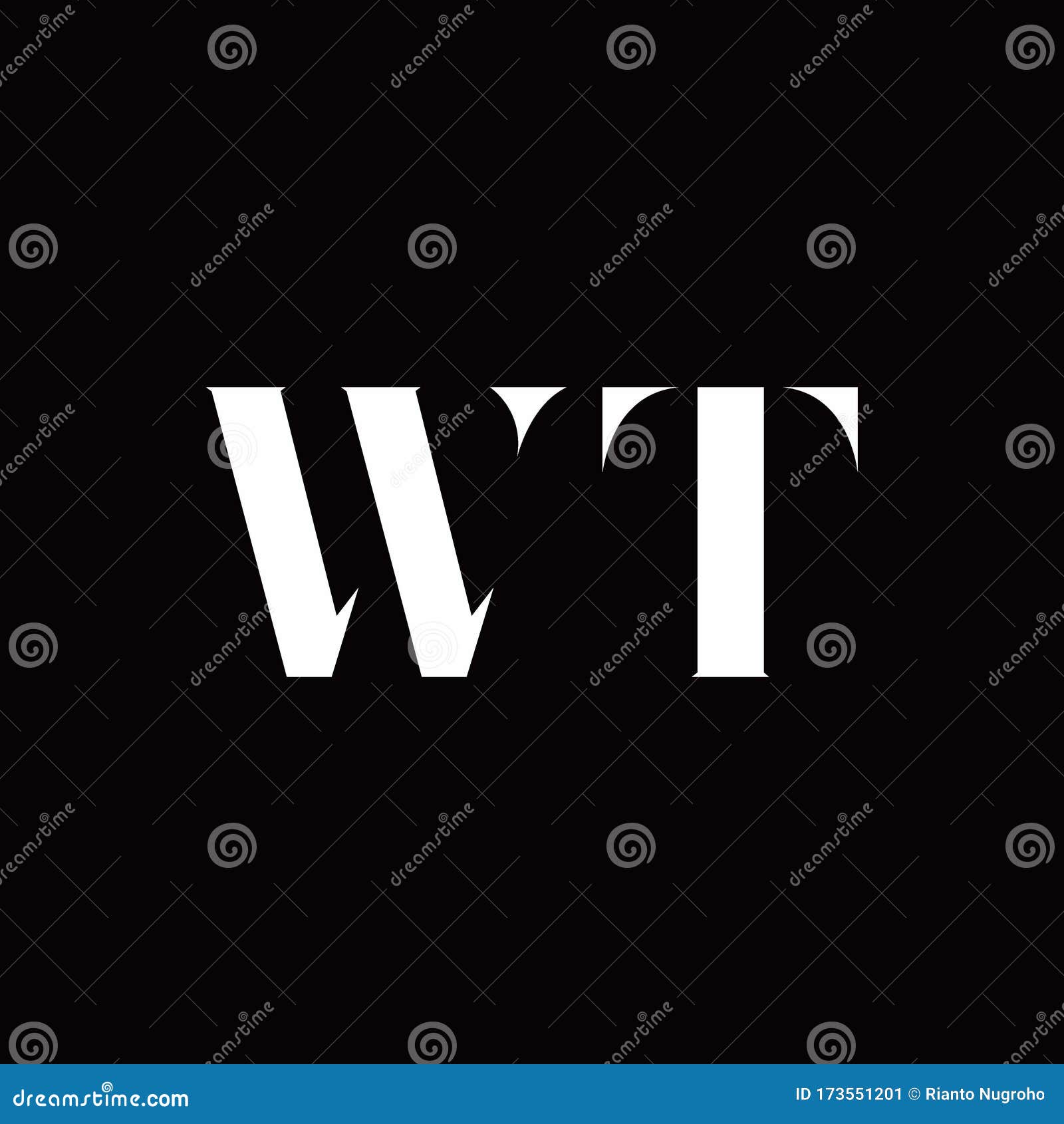 WT Logo Letter Initial Logo Designs Template Stock Vector ...