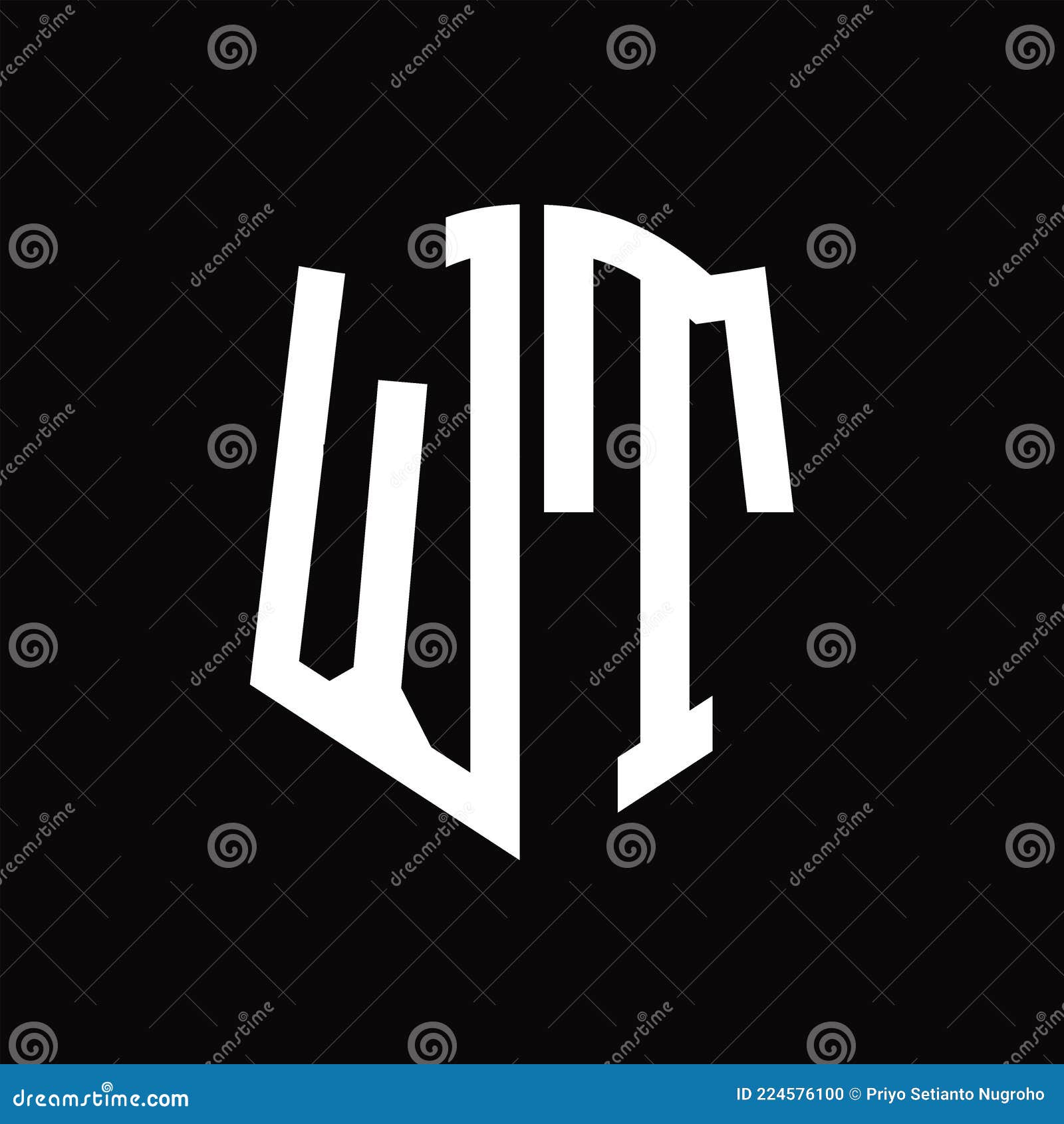 WT Logo Monogram with Shield Shape Ribbon Design Template Stock Vector ...