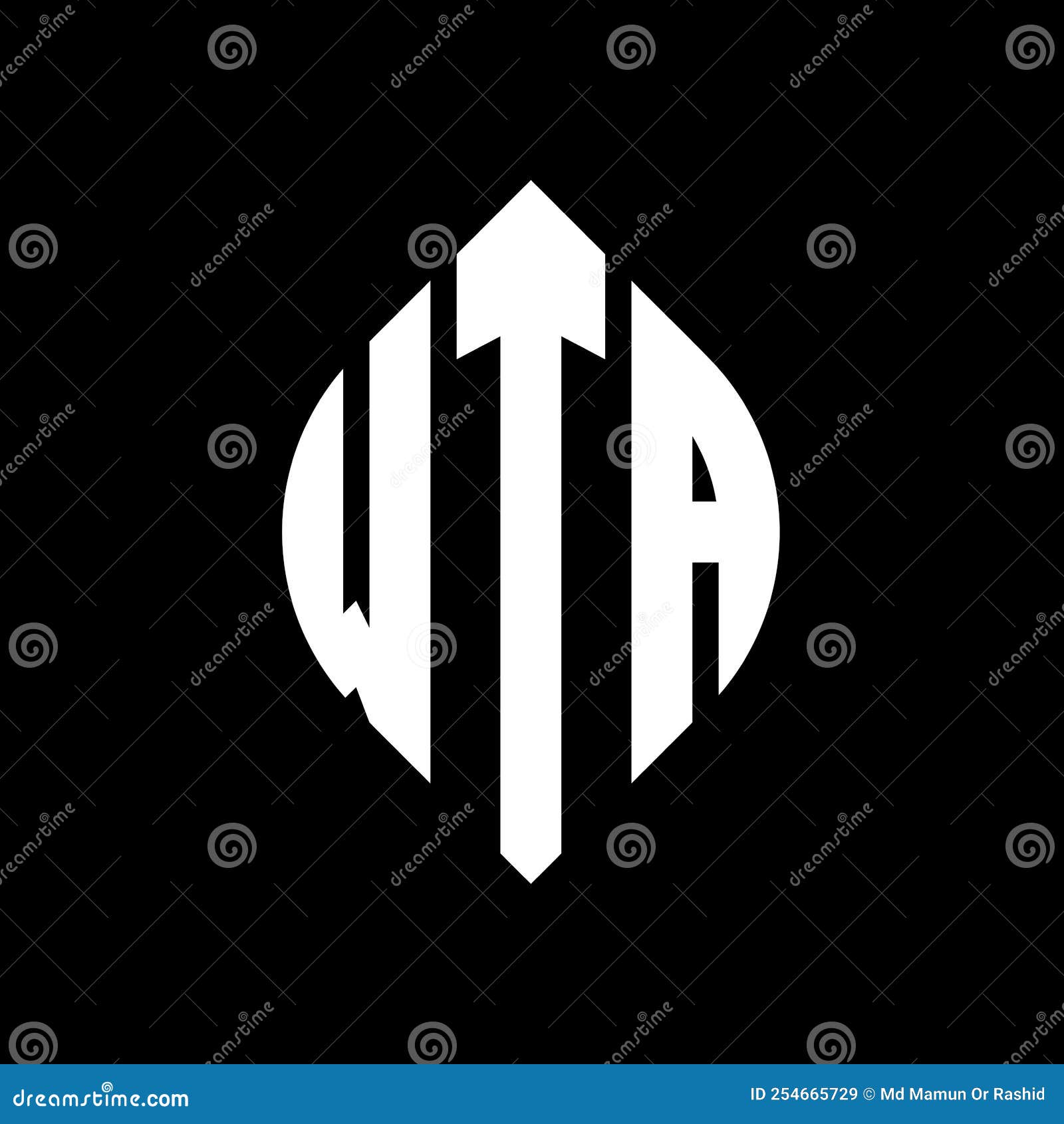 WTA Circle Letter Logo Design with Circle and Ellipse Shape. WTA ...
