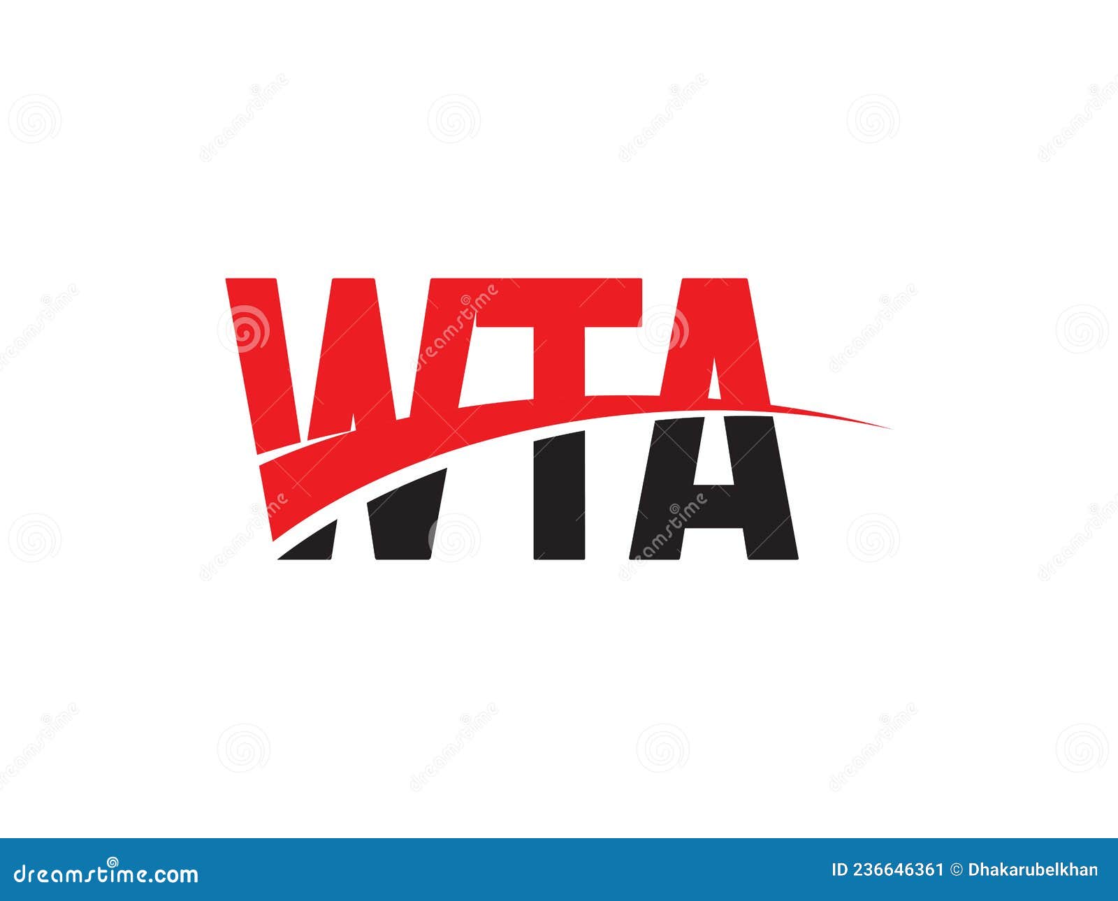 WTA Letter Initial Logo Design Vector Illustration Stock Vector ...