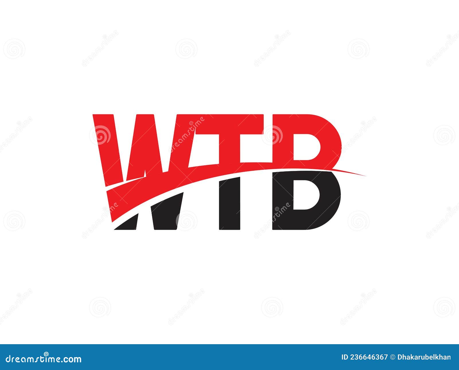 WTB Letter Initial Logo Design Vector Illustration Stock Vector ...