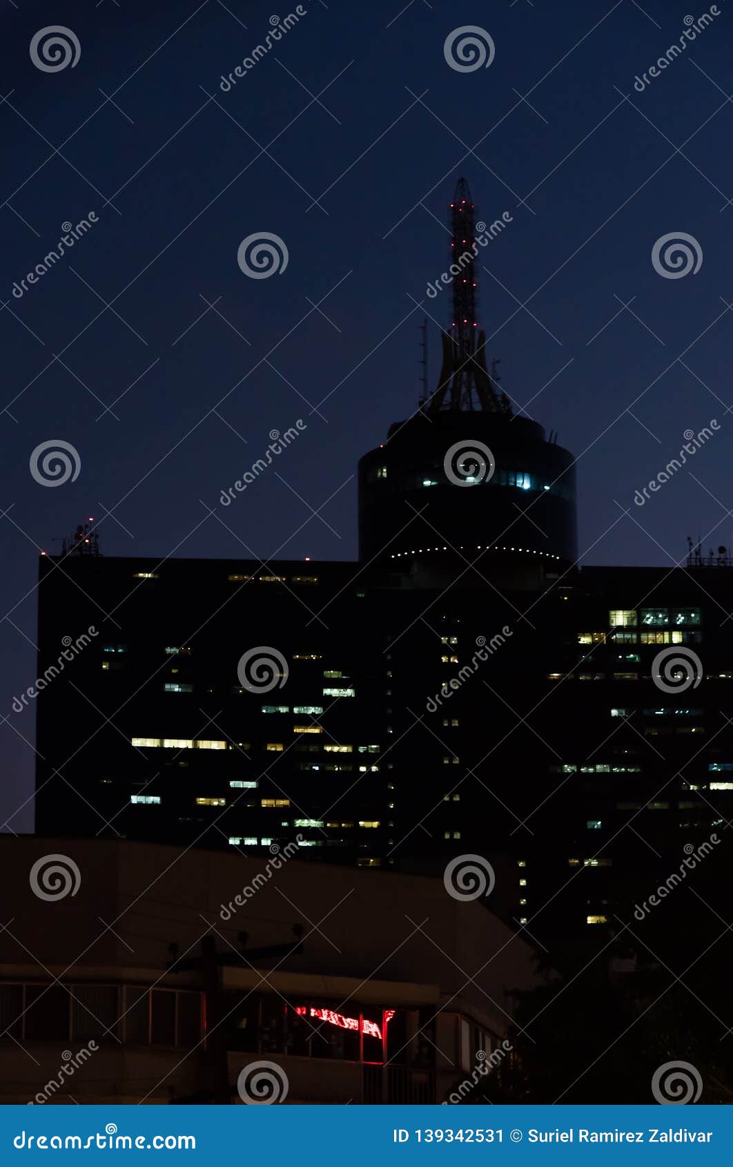 WTC Building and Lights Mexico City Stock Image - Image of mexico, city ...