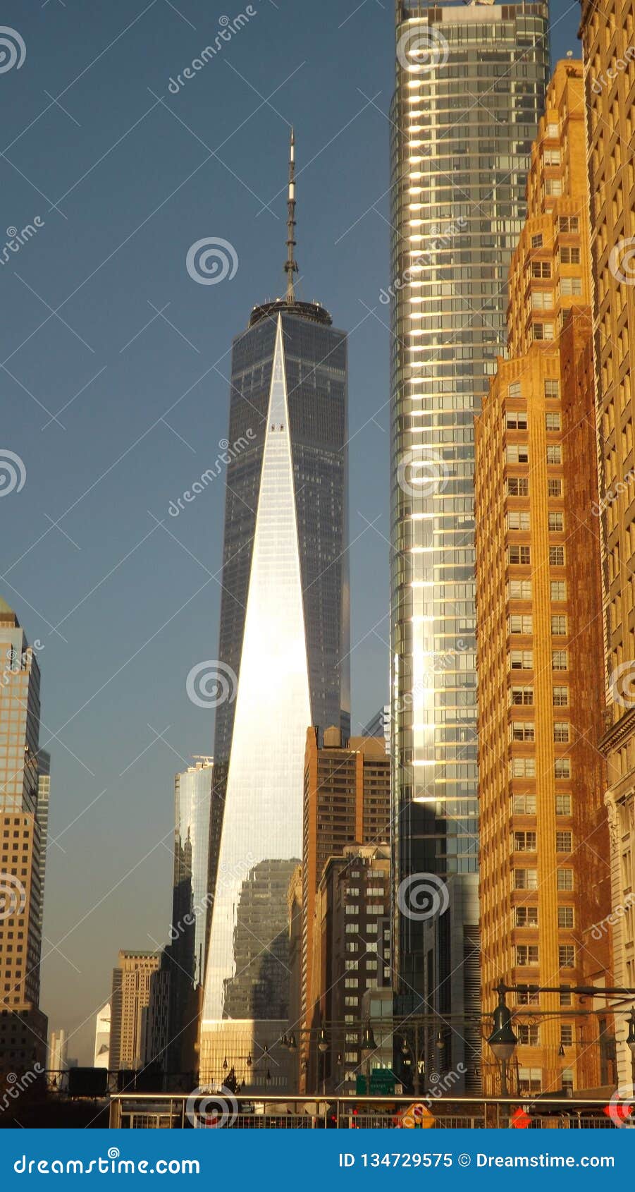 WTC Tower 1 stock image. Image of skyscraper, highway - 134729575