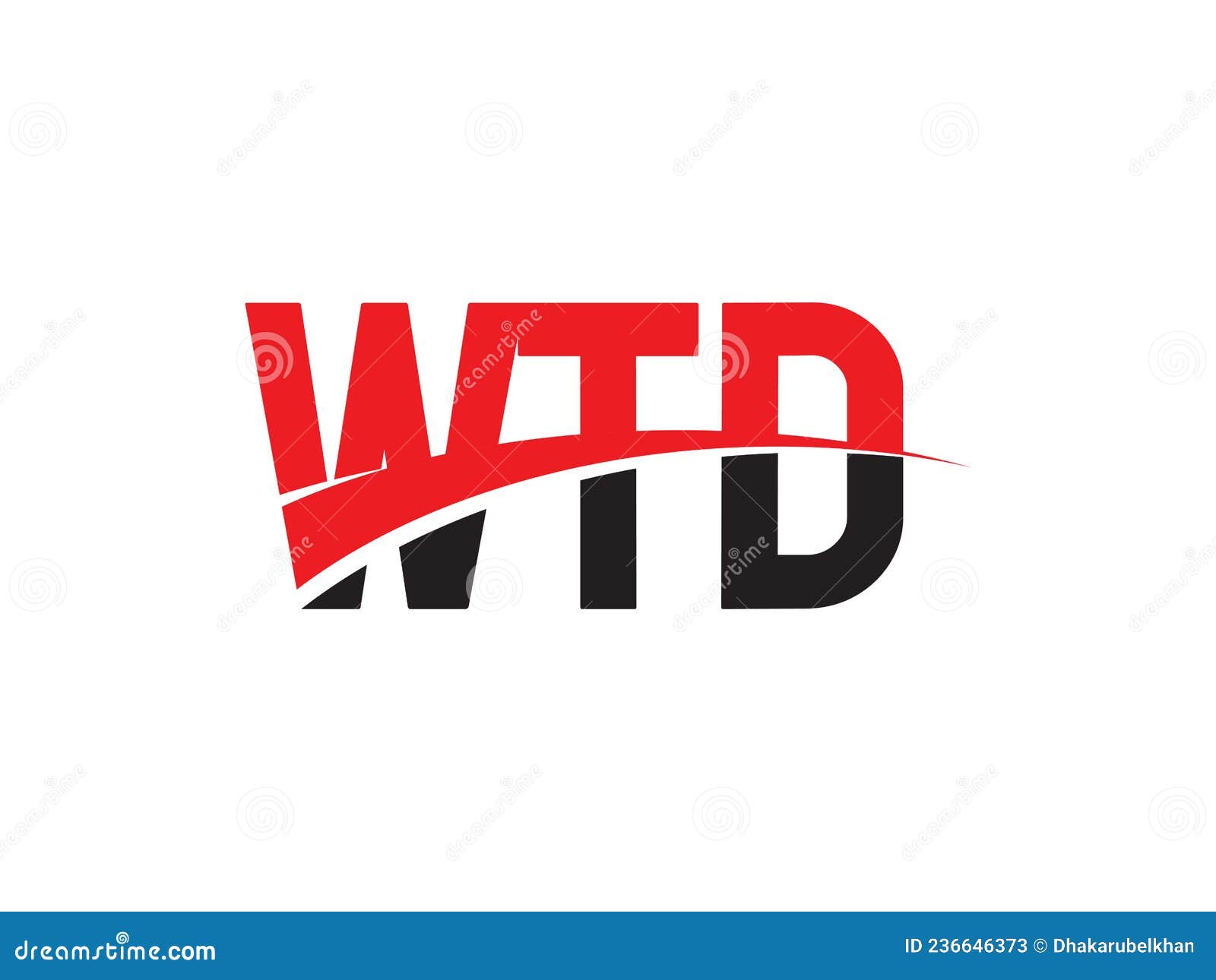 WTD Letter Initial Logo Design Vector Illustration Stock Vector ...