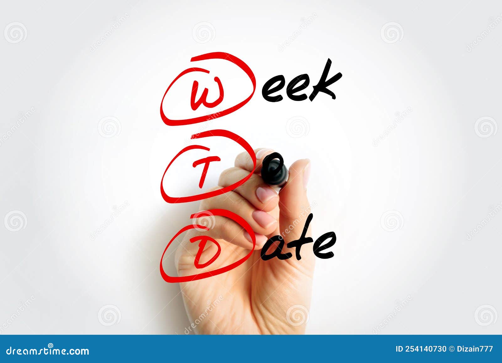 WTD Week To Date - it Starts at the Beginning of the Week and Adds Up ...