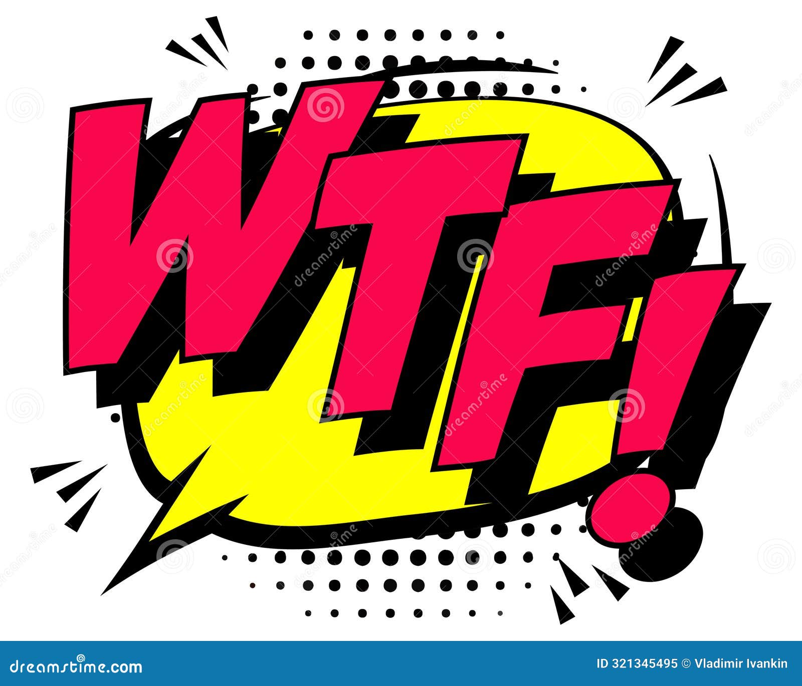 Wtf Comic Pop Art Style Colorful Stock Vector - Illustration of impact ...