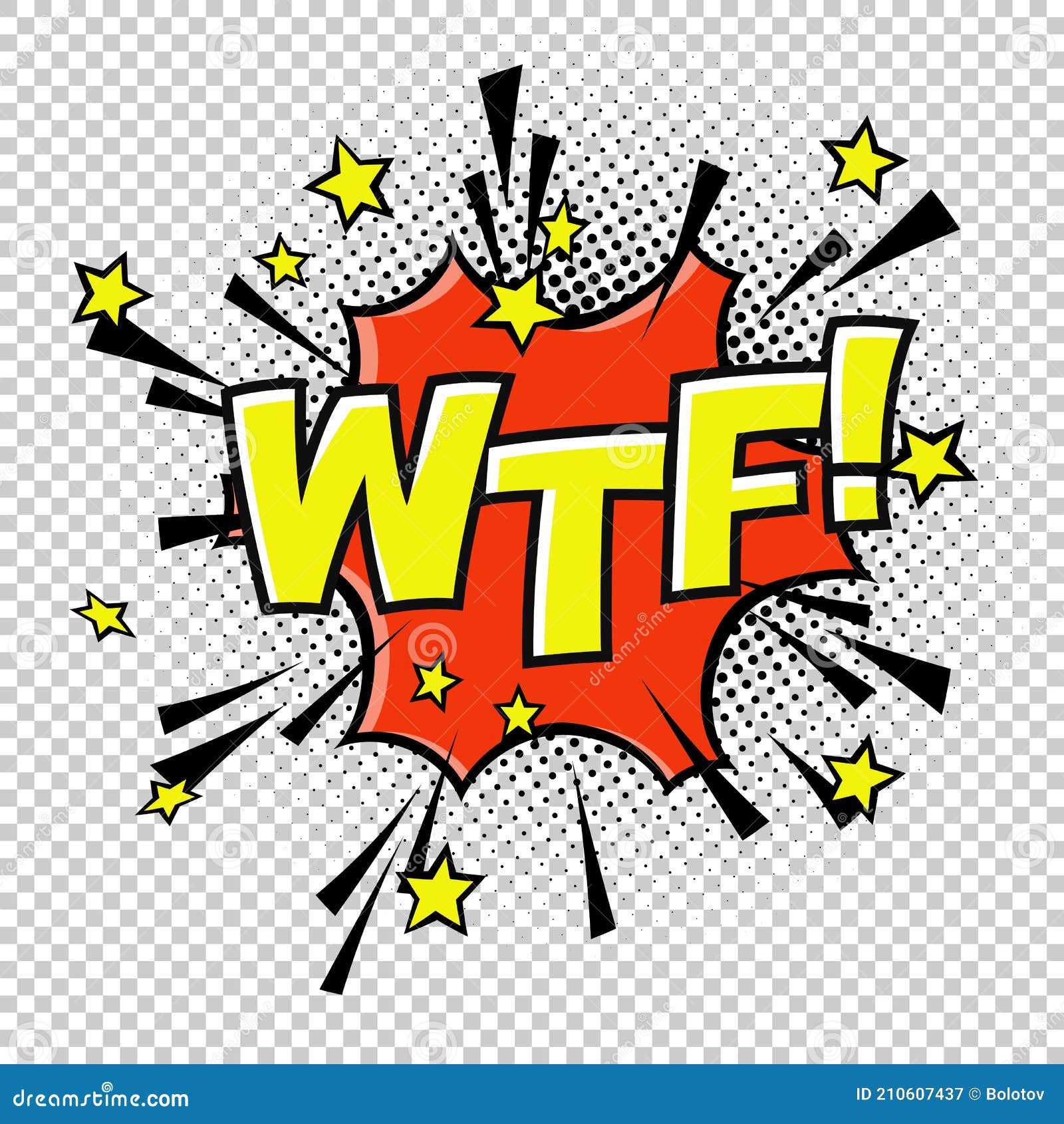 WTF! Comic Sound. Comic Speech Bubble Stock Vector - Illustration of ...