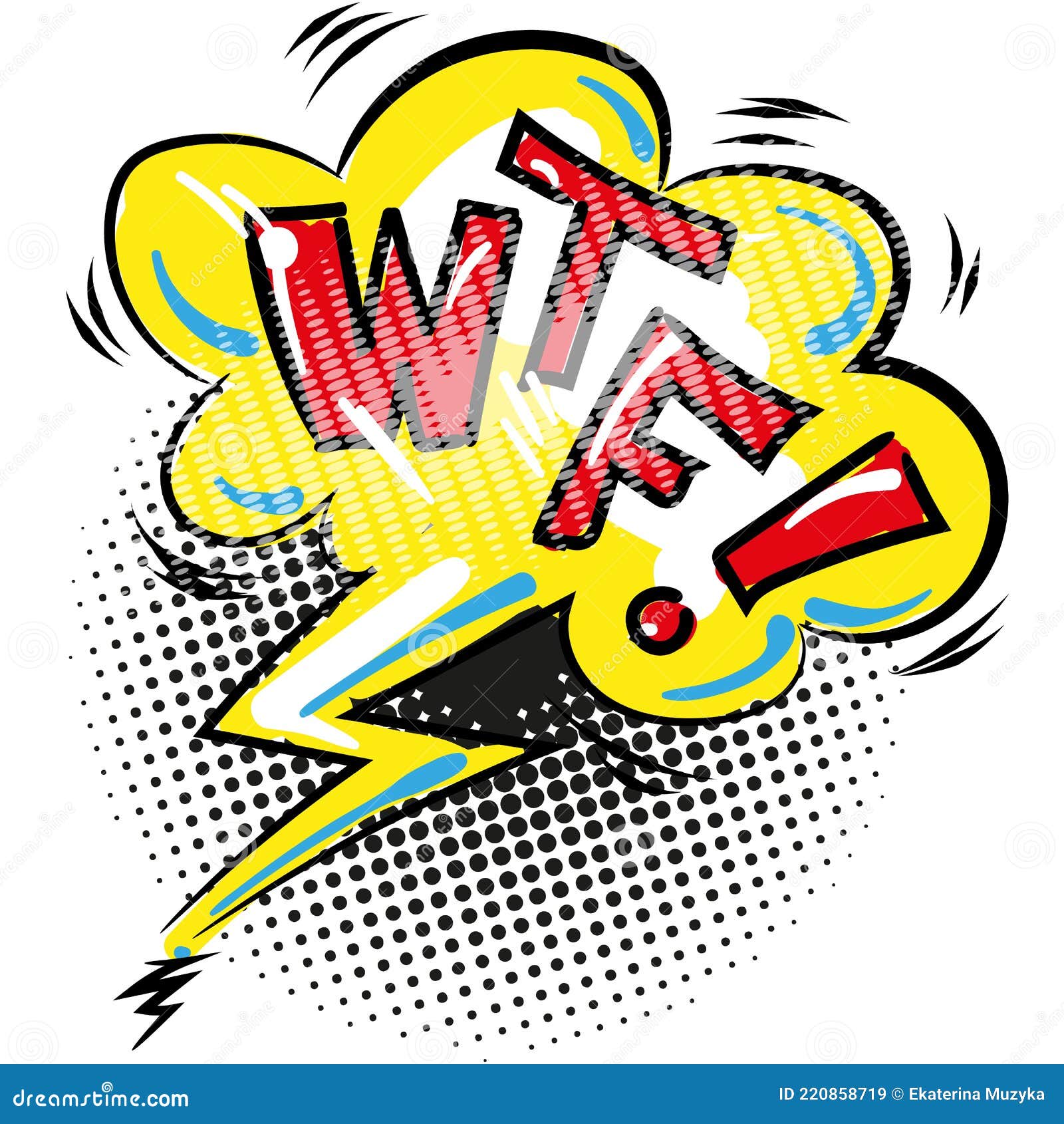 WTF Comic Speech Bubble Vector Cartoon Icon Stock Vector - Illustration ...