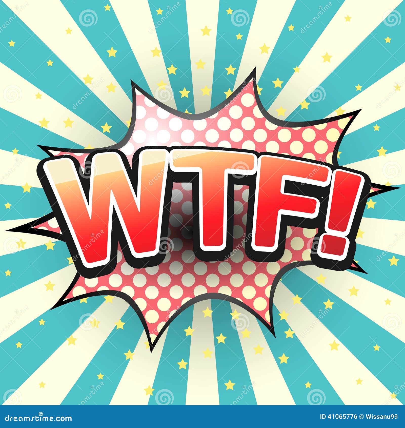 WTF, Comic Speech Bubble. Vector Stock Vector - Illustration of ...