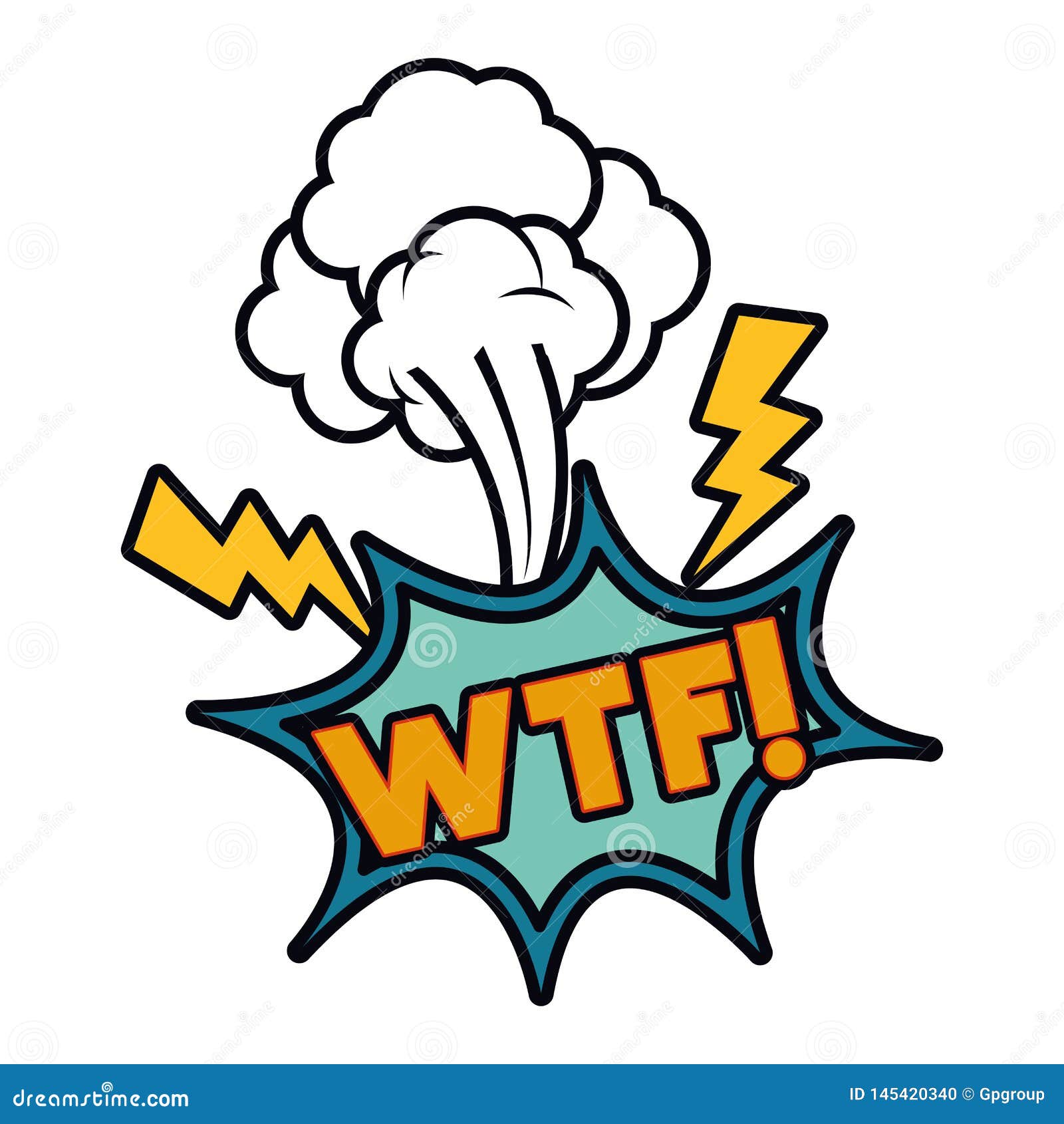 Wtf Comic Words in Speech Bubble Isolated Icon Stock Vector ...