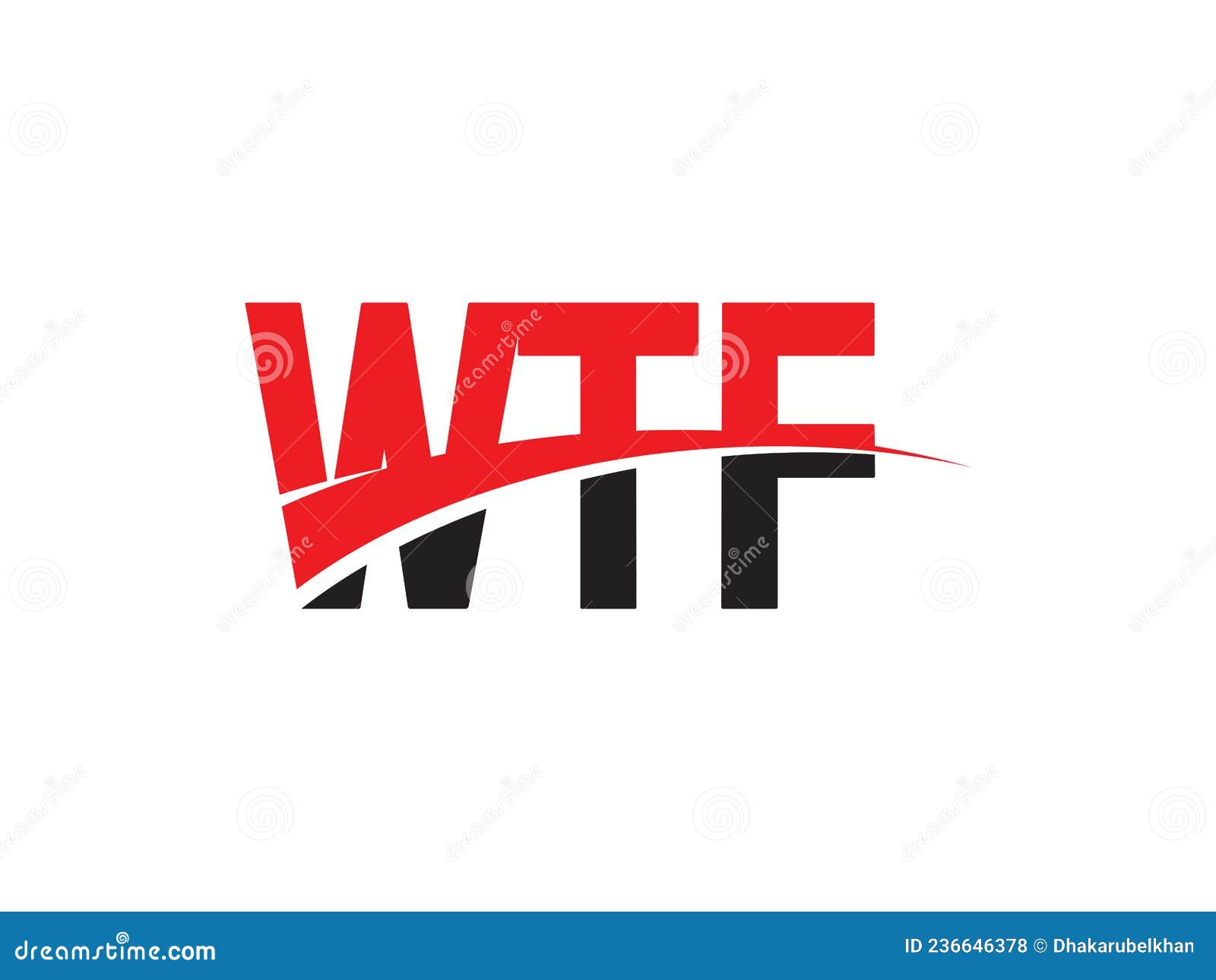 WTF Letter Initial Logo Design Vector Illustration Stock Vector ...