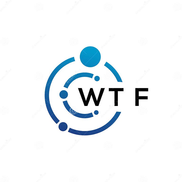 WTF Letter Technology Logo Design on White Background. WTF Creative ...