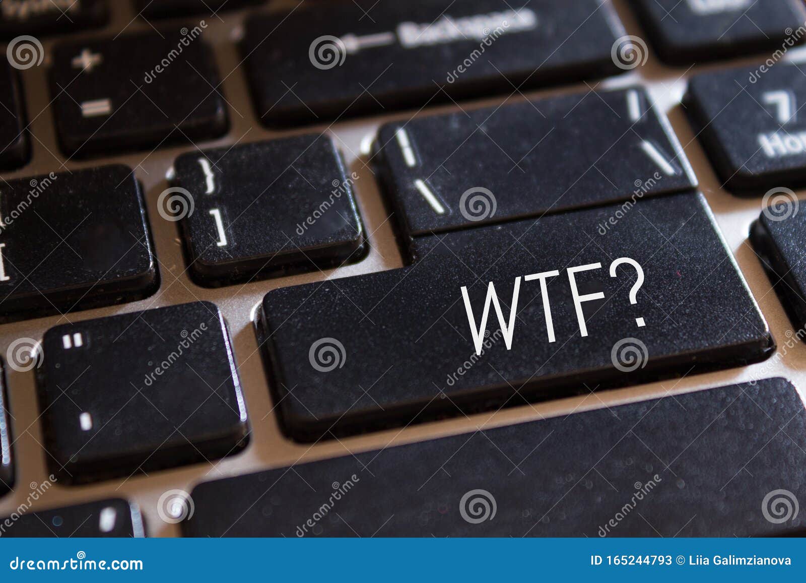 WTF sign on notebook stock image. Image of open, technology - 165244793