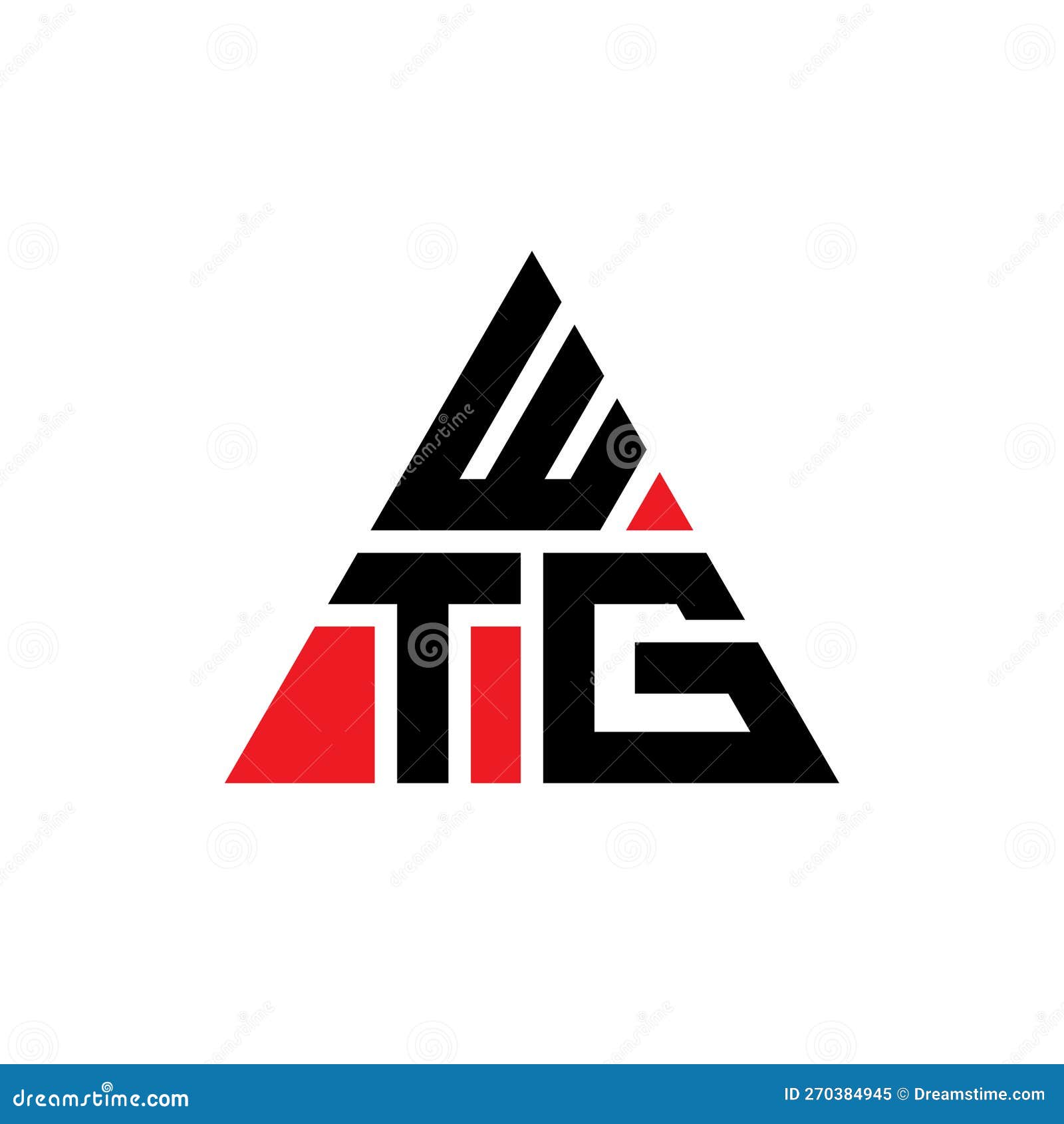 WTG Triangle Letter Logo Design with Triangle Shape. WTG Triangle Logo ...