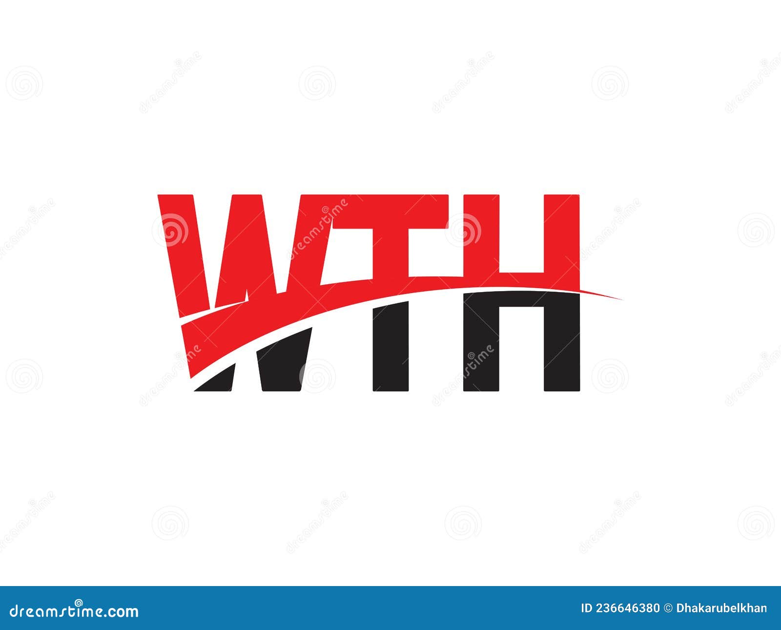 WTH Letter Initial Logo Design Vector Illustration Stock Vector ...