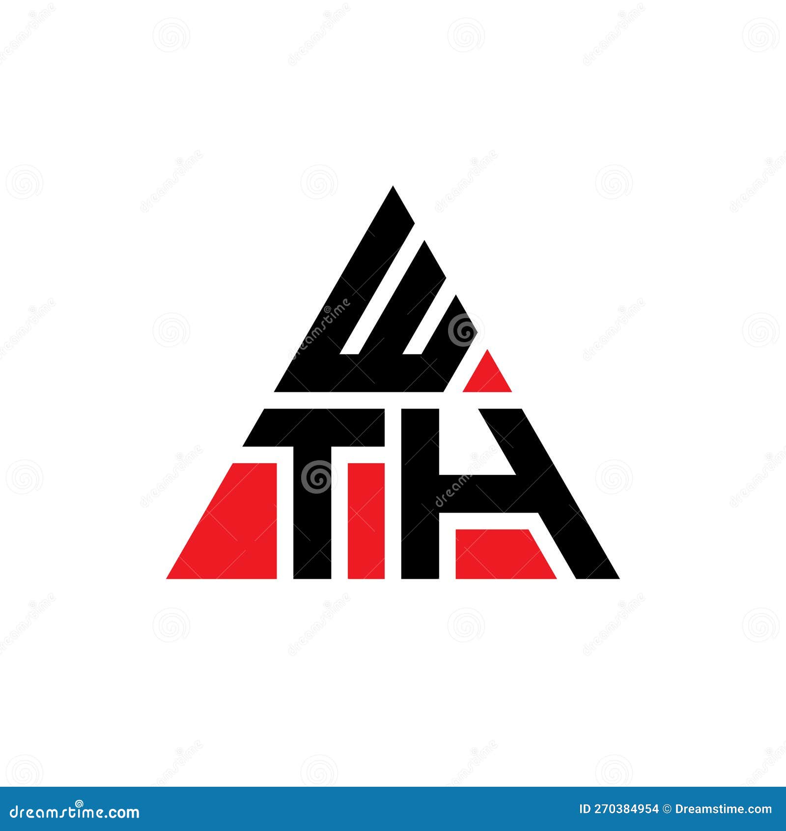 WTH Triangle Letter Logo Design with Triangle Shape. WTH Triangle Logo ...
