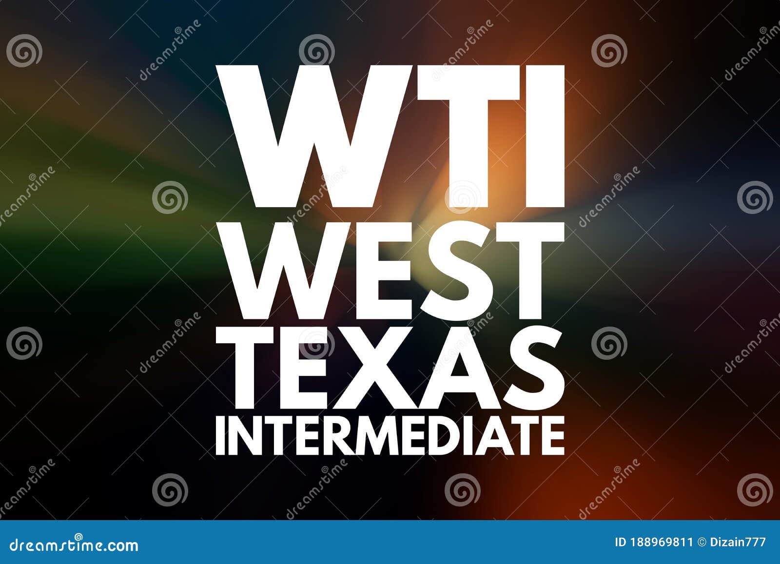 WTI - West Texas Intermediate Acronym, Concept Background Stock ...