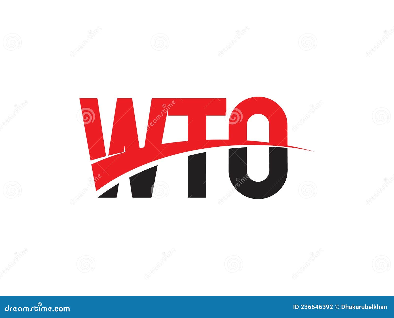 WTO Letter Initial Logo Design Vector Illustration Stock Vector ...