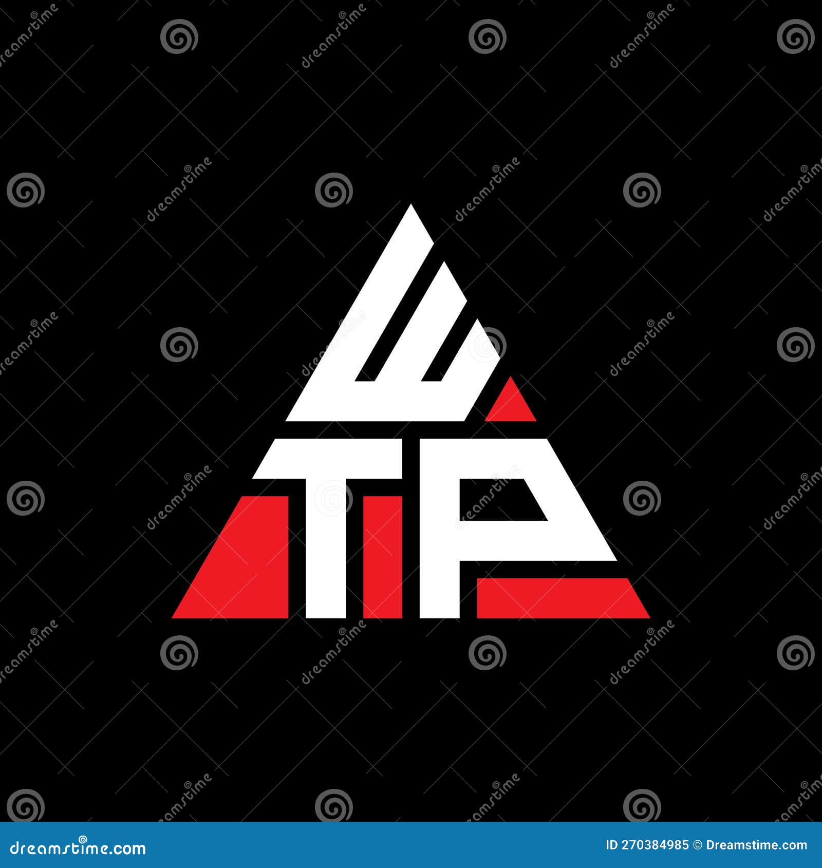 WTP Triangle Letter Logo Design with Triangle Shape. WTP Triangle Logo ...