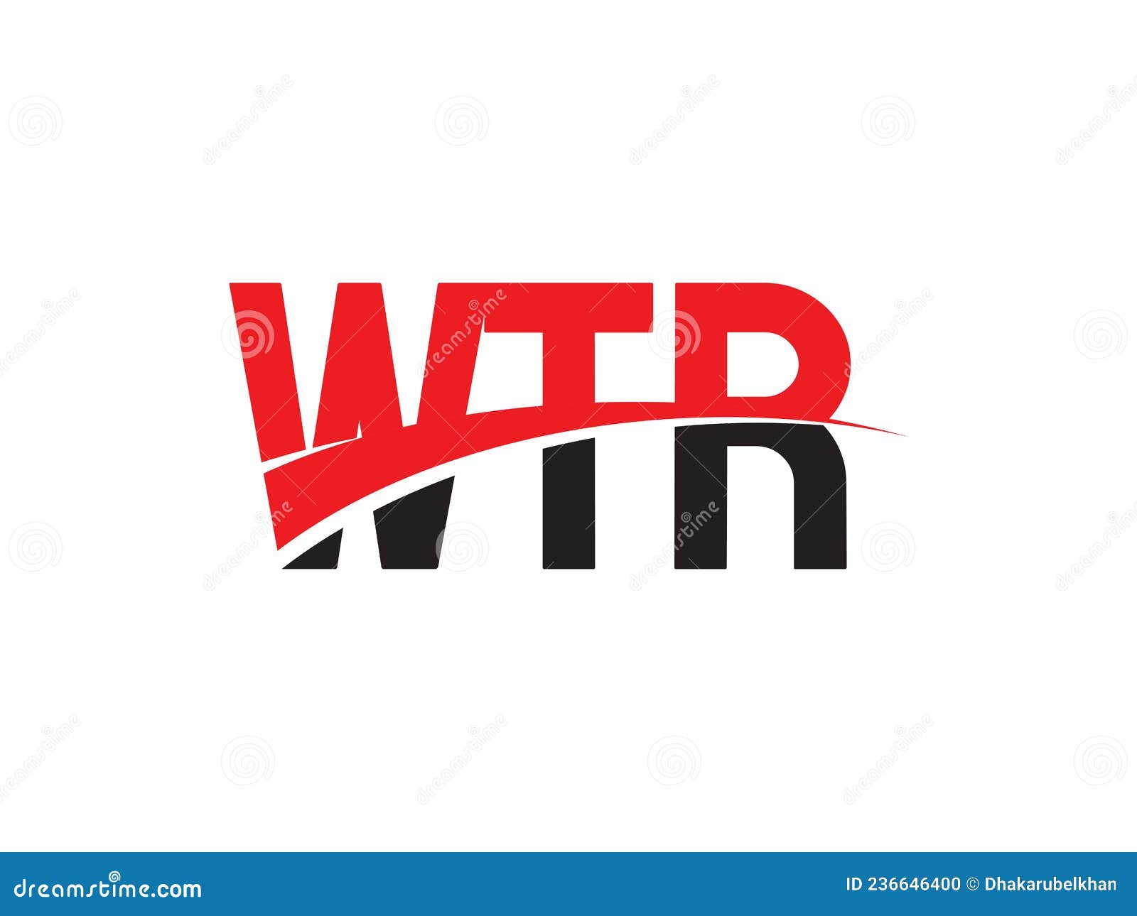 WTR Letter Initial Logo Design Vector Illustration Stock Vector ...