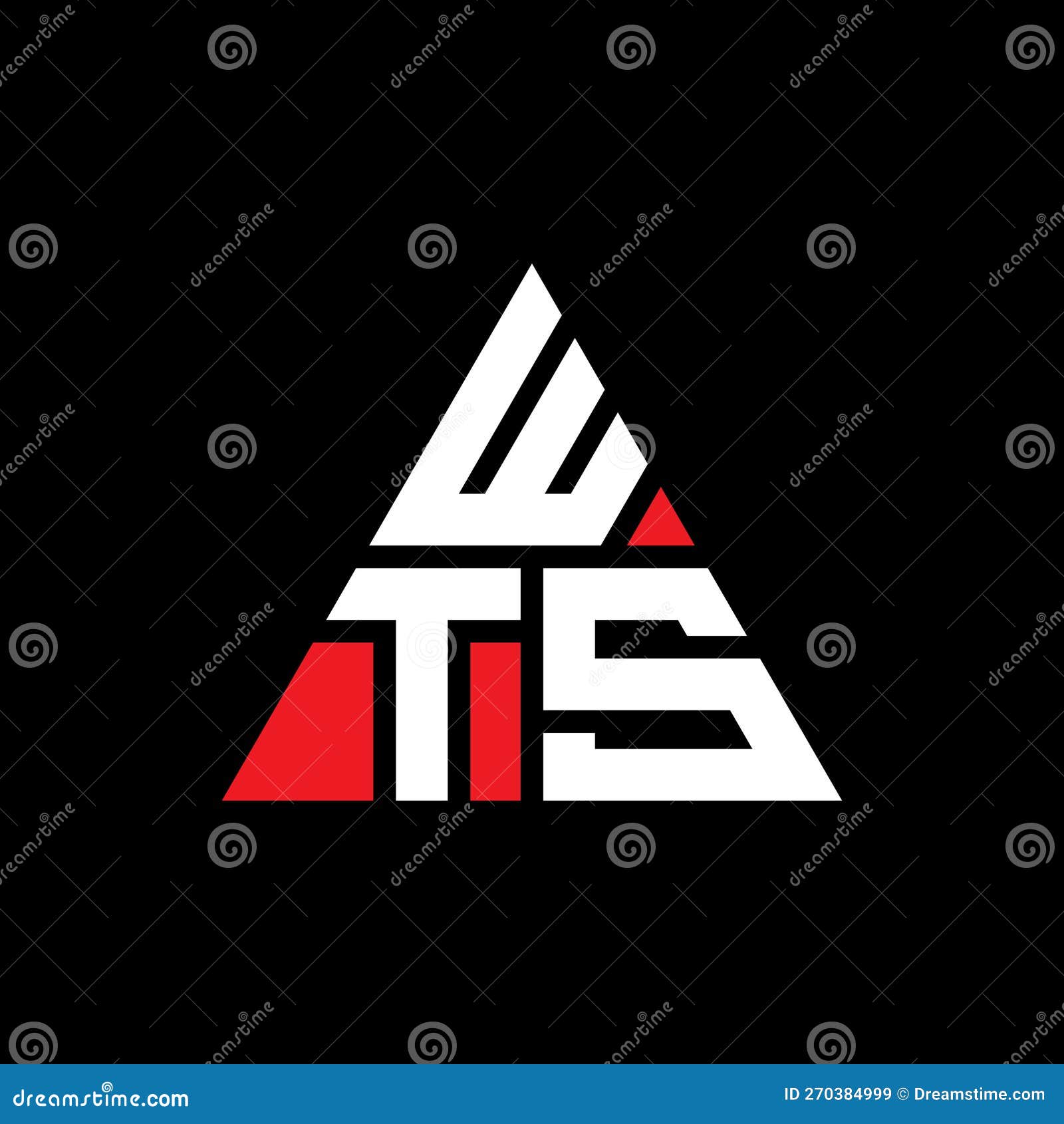 WTS Triangle Letter Logo Design with Triangle Shape. WTS Triangle Logo ...