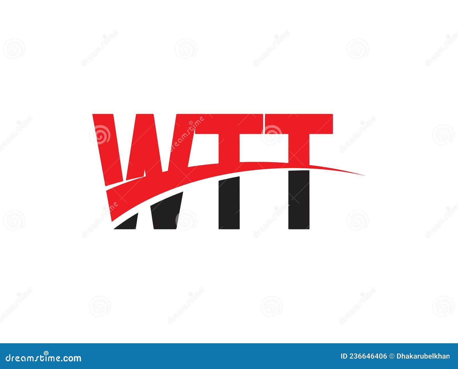 WTT Letter Initial Logo Design Vector Illustration Stock Vector ...