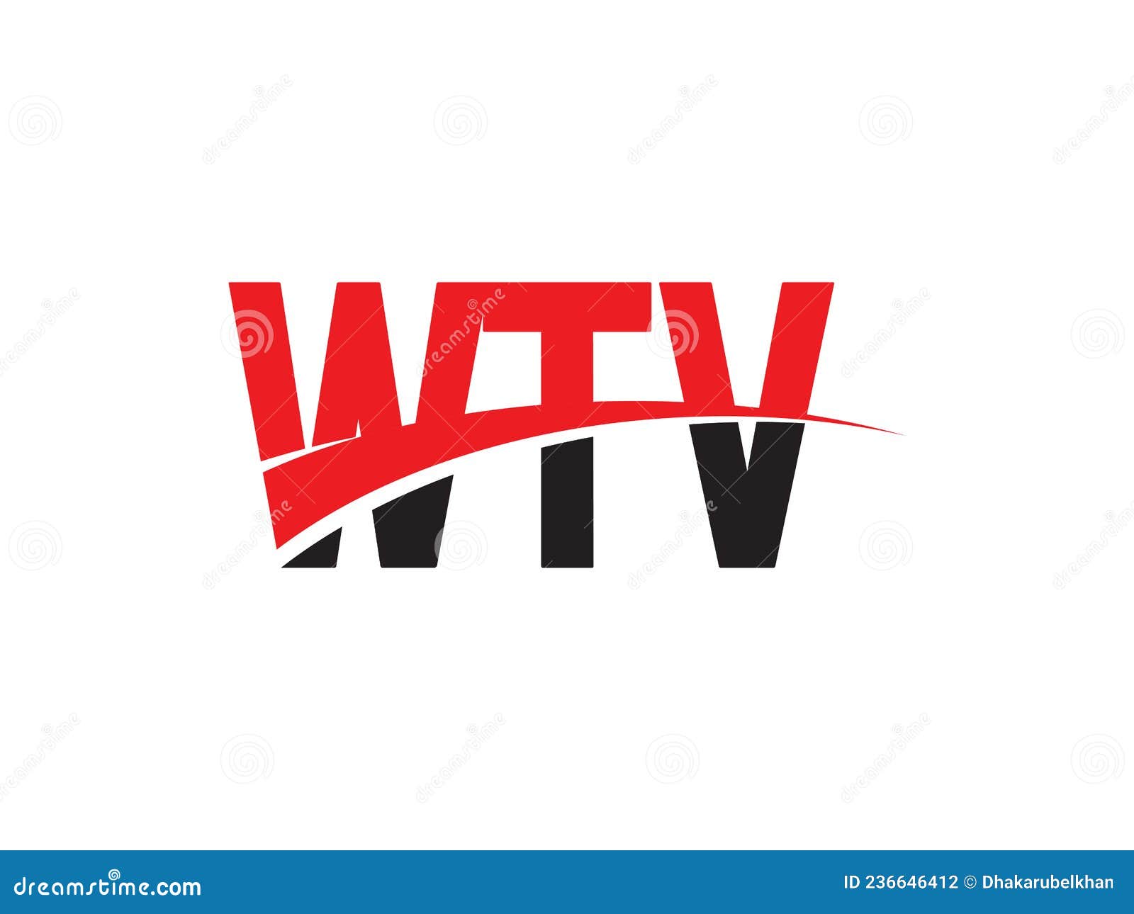 WTV Letter Initial Logo Design Vector Illustration Stock Vector ...