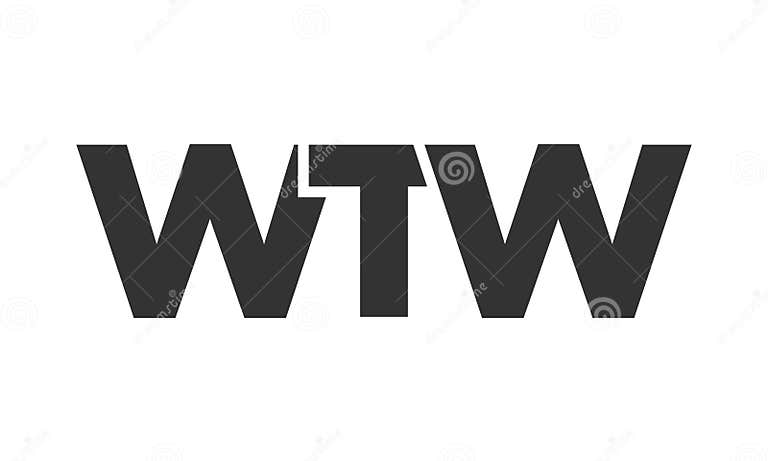 WTW Logo Design Template with Strong and Modern Bold Text. Initial ...