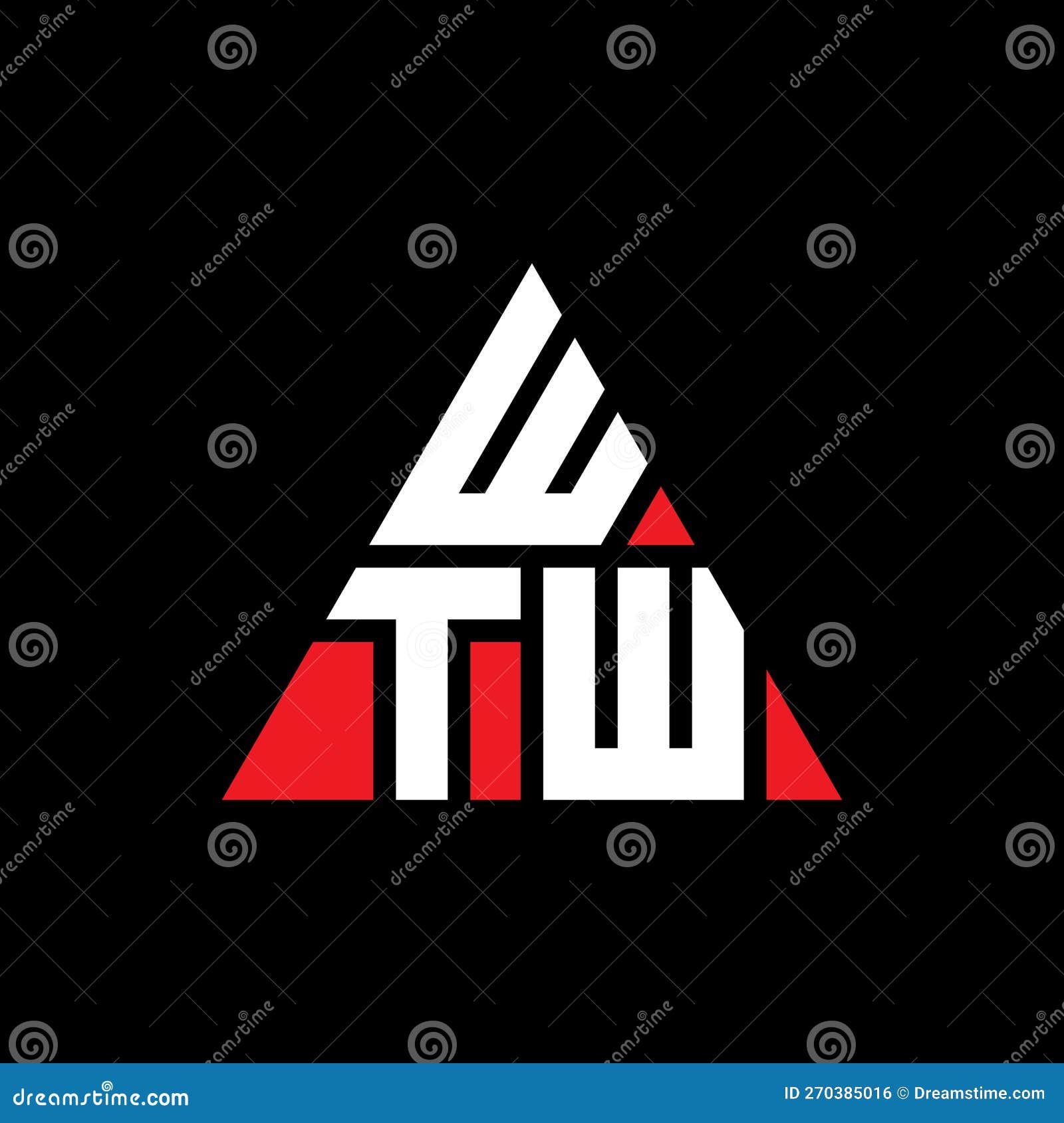 WTW Triangle Letter Logo Design with Triangle Shape. WTW Triangle Logo ...