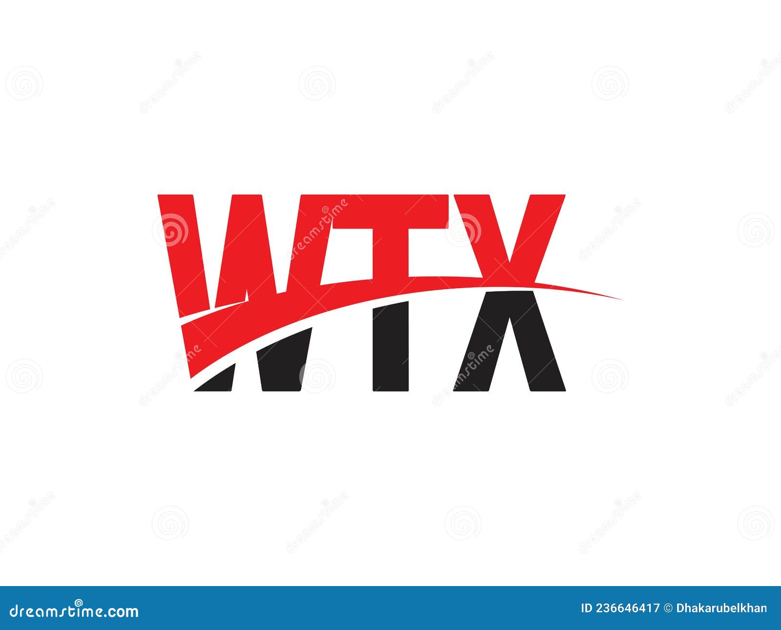 WTX Letter Initial Logo Design Vector Illustration Stock Vector ...