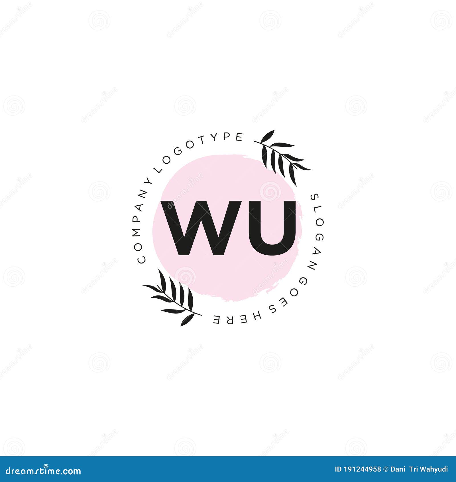 WU Letter Logo Icon Design Template Elements Stock Vector ...