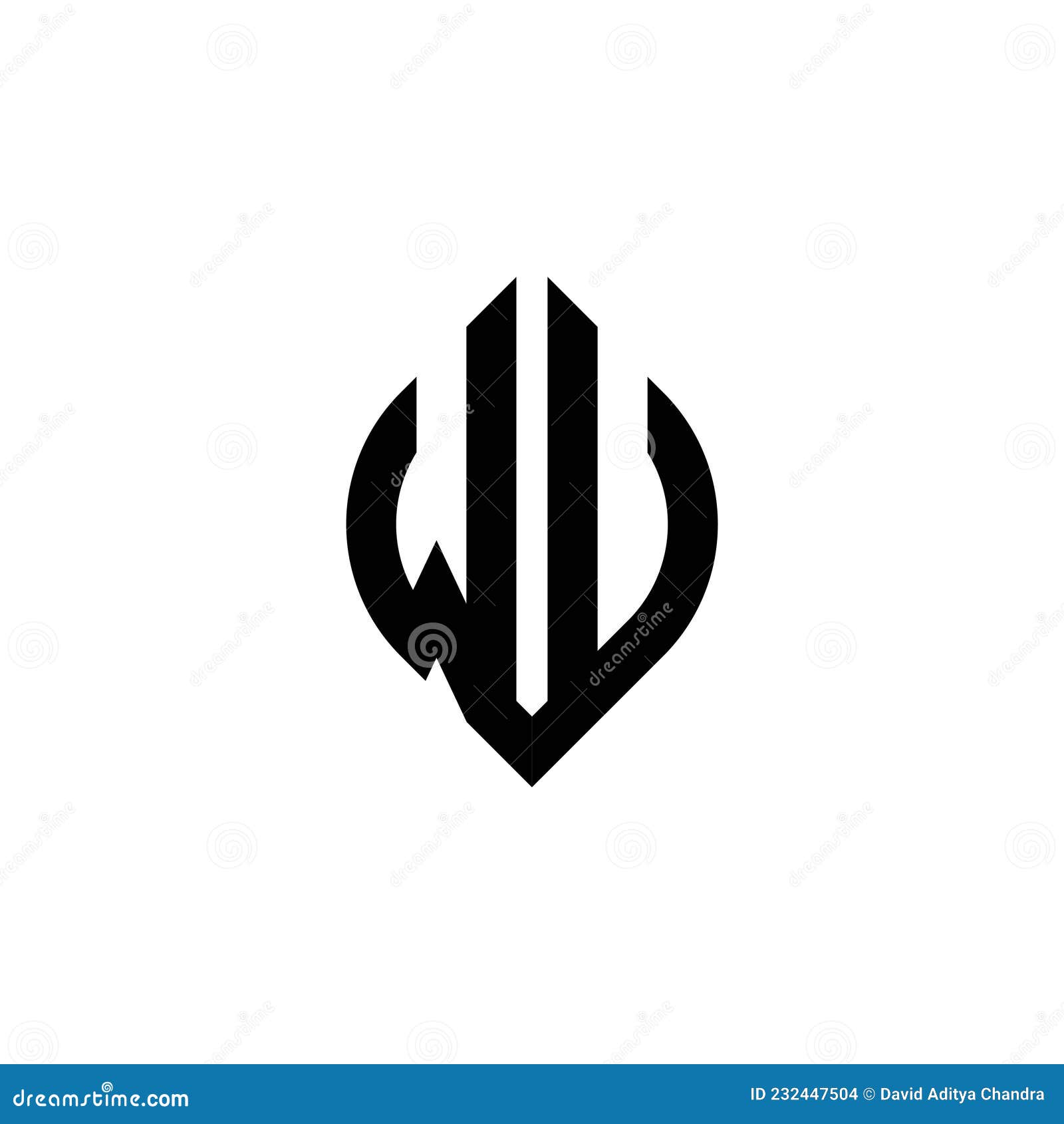WU Logo Monogram Geometric Shape Style Stock Vector - Illustration of ...