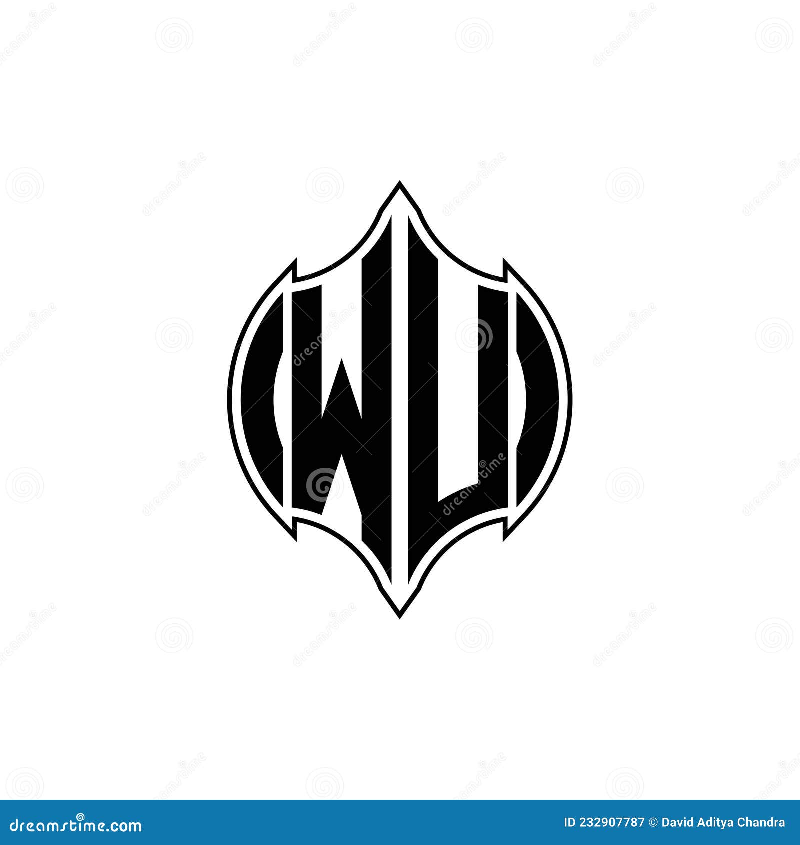 WU Logo Monogram Geometric Shield Shape Style Stock Vector ...