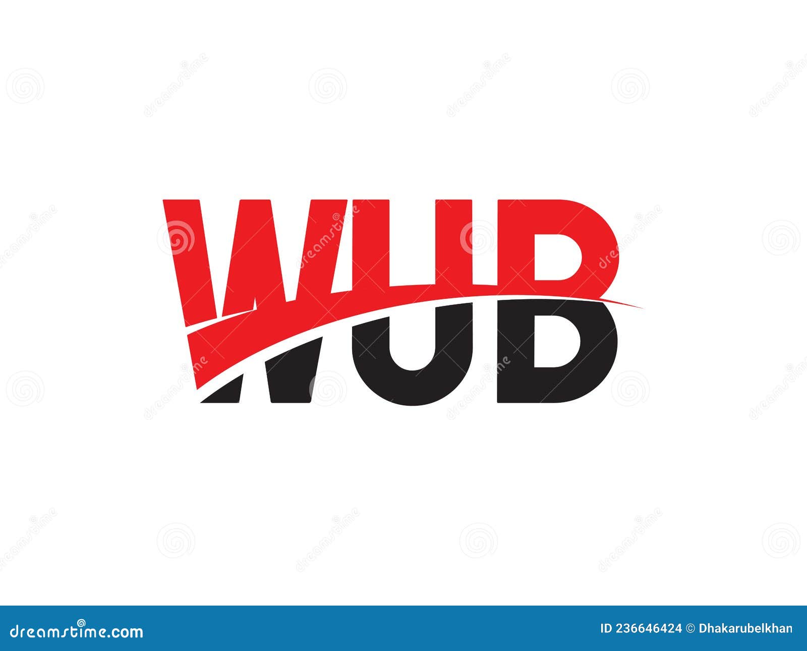 WUB Letter Initial Logo Design Vector Illustration Stock Vector ...