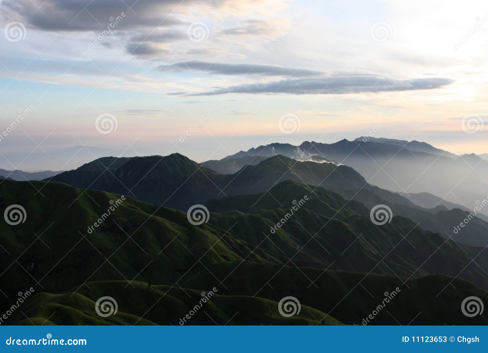 Wugongshan mt. - morning stock image. Image of famous - 11123653