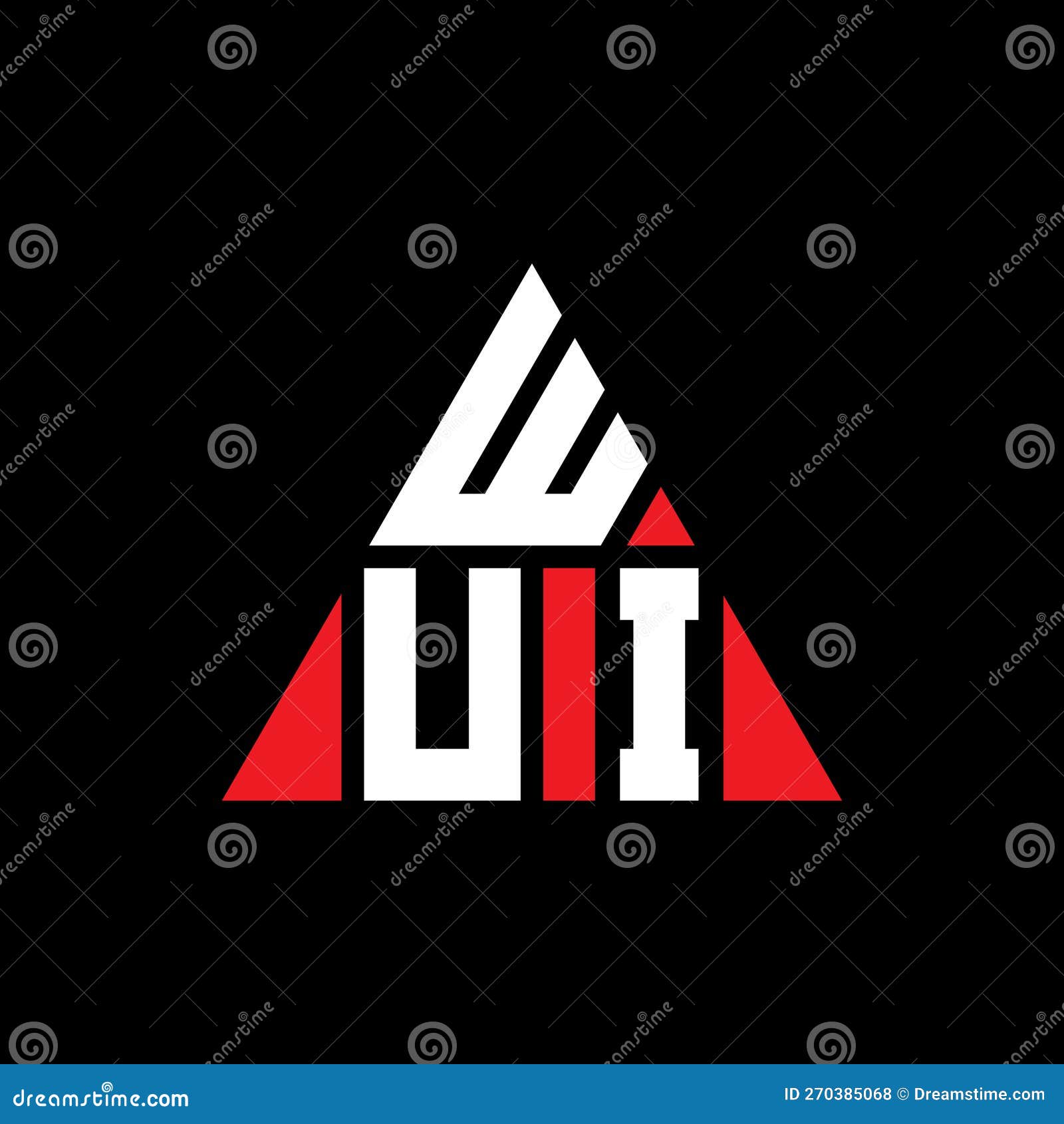 WUI Triangle Letter Logo Design with Triangle Shape. WUI Triangle Logo ...