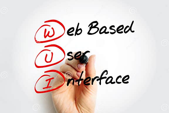 Wui Web Based User Interface Allows The User To Interact With Content Or Software Running On A