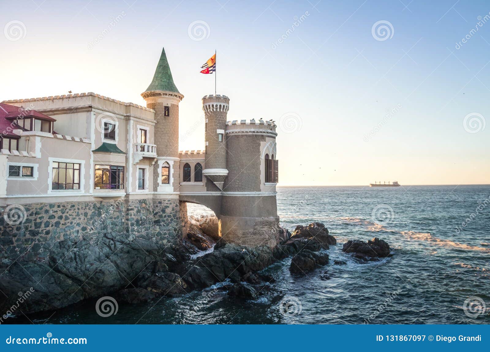 Wullf Castle - Vina Del Mar, Chile Stock Image - Image of chilean ...