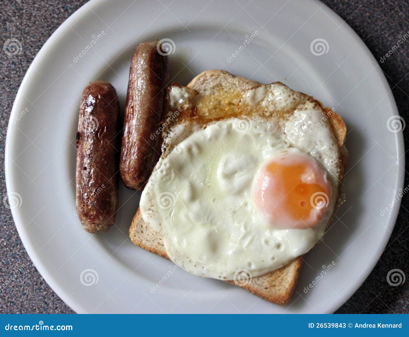 Wurst, Ei und Toast stockbild. Bild von französisch, gebraten - 26539843