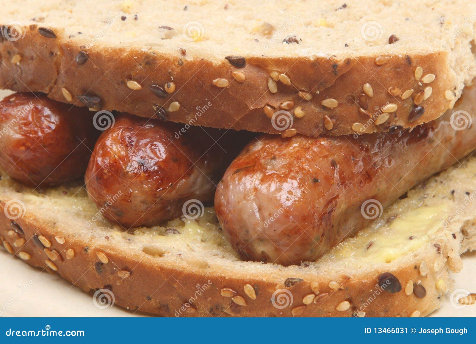 Wurst-Sandwich stockbild. Bild von makro, schnell, nahrung - 13466031
